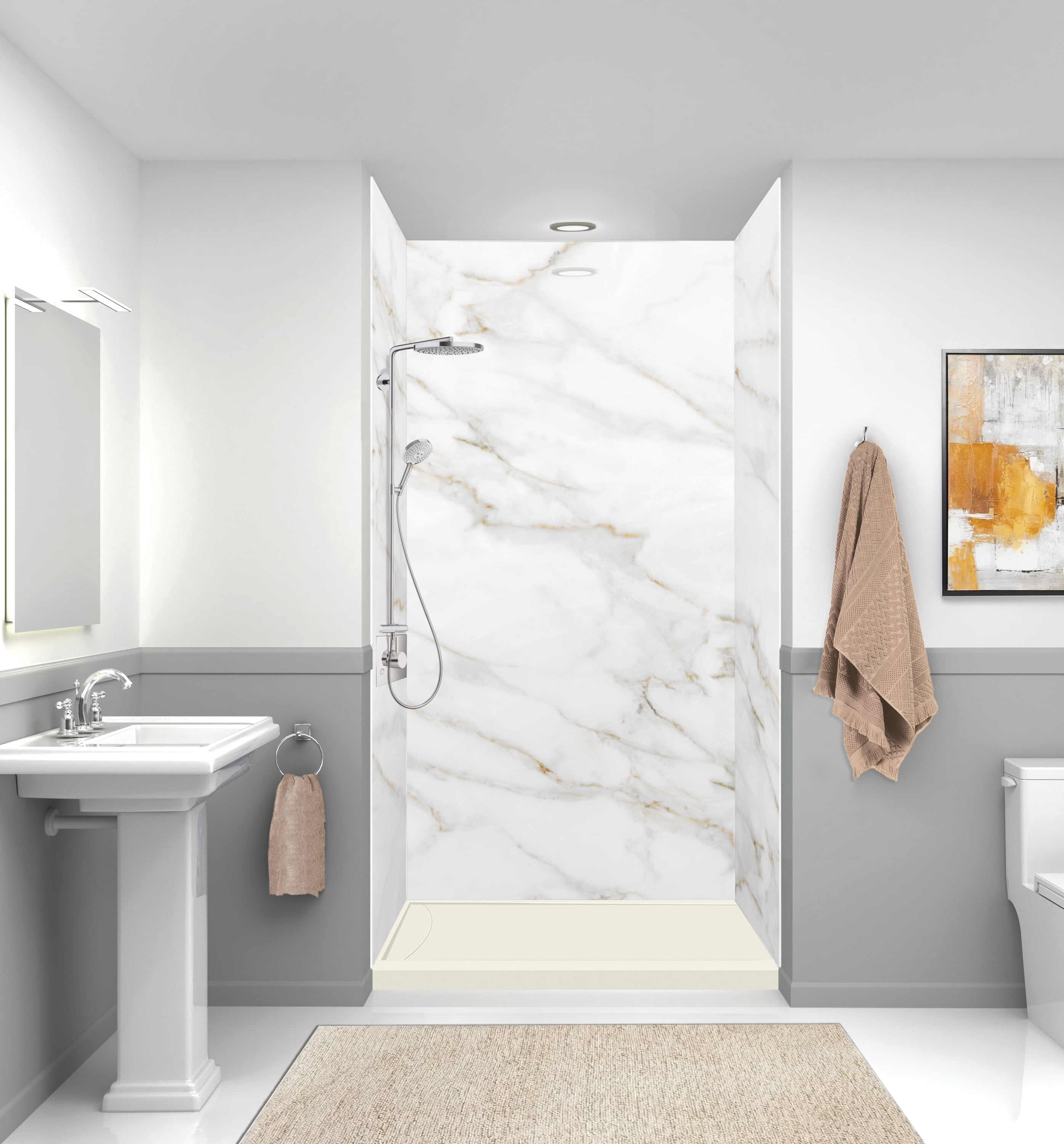 Transolid FSL4834L-02 48-in x 34-in Cast Solid Surface Low Profile ...