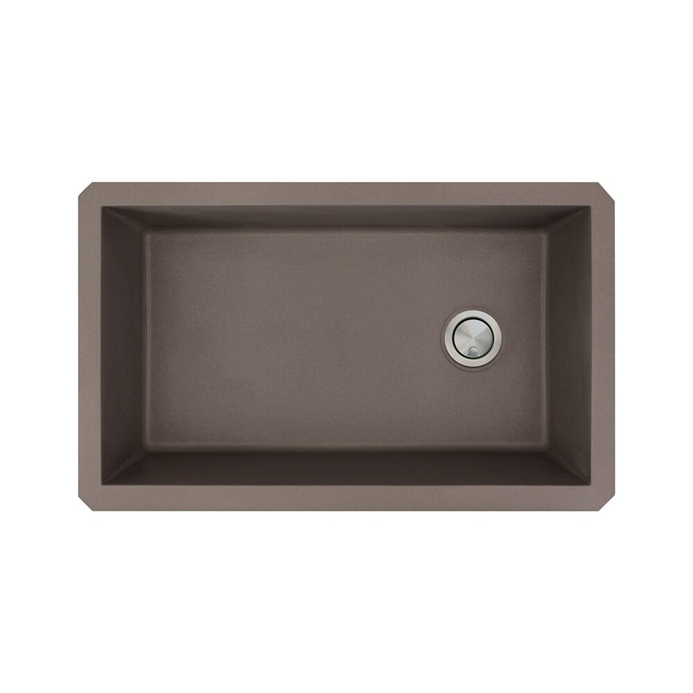 Transolid Radius Granite 31-inch Undermount Kitchen Sink Espresso ...