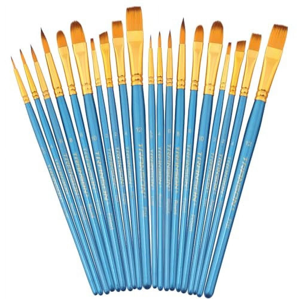 Transon 20pcs Bulk Artist Paint Brush Set for Acrylic Watercolor ...
