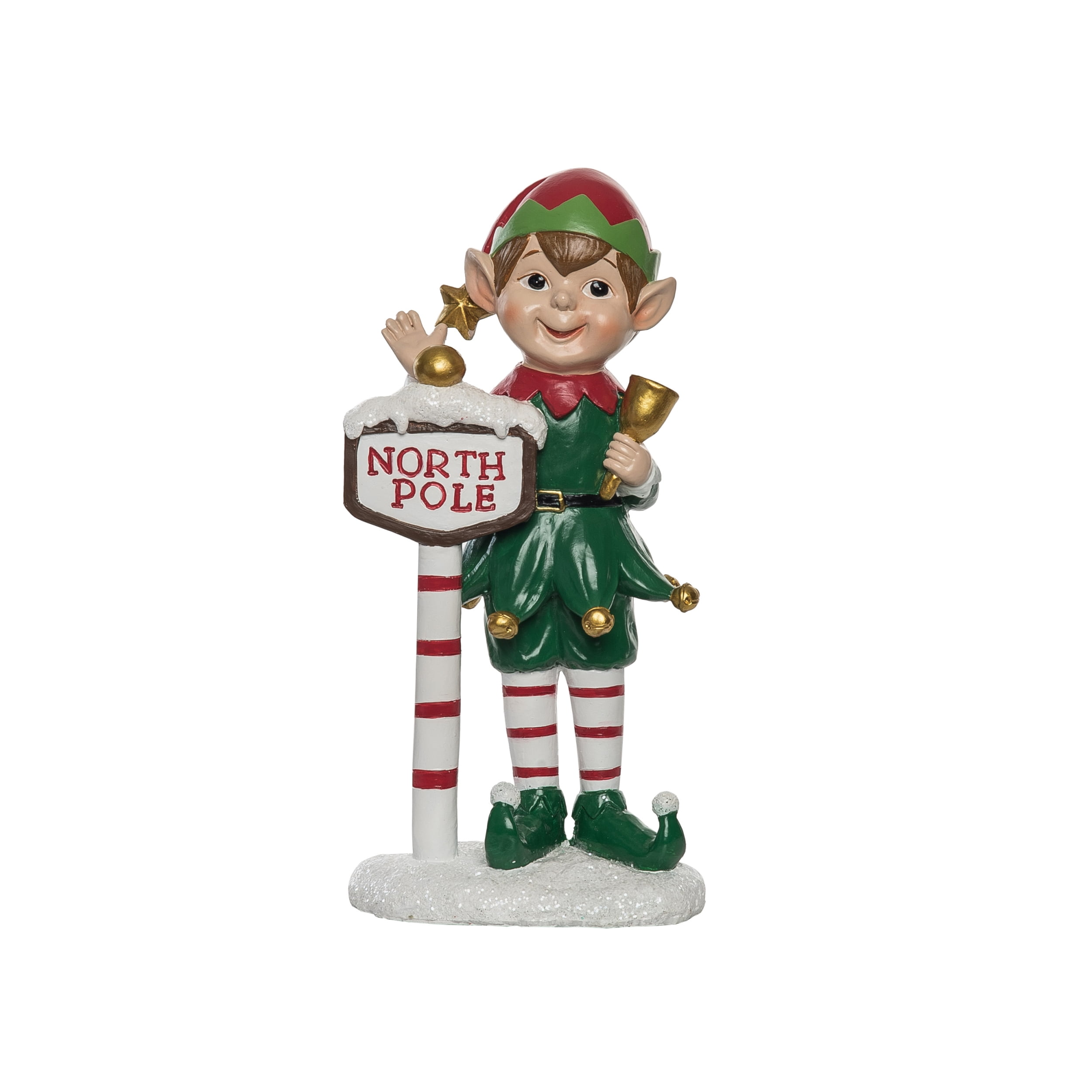 Transpac 12.25 in Multicolor Christmas Jolly North Pole Elf Figurine ...