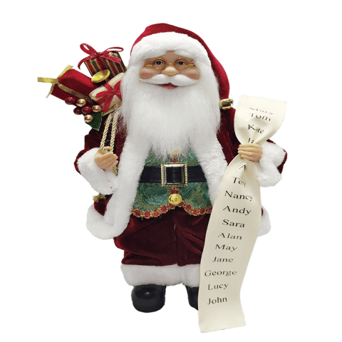 Transpac 16" Red & White Santa 2ith Name List & Gift Bag - Walmart.com