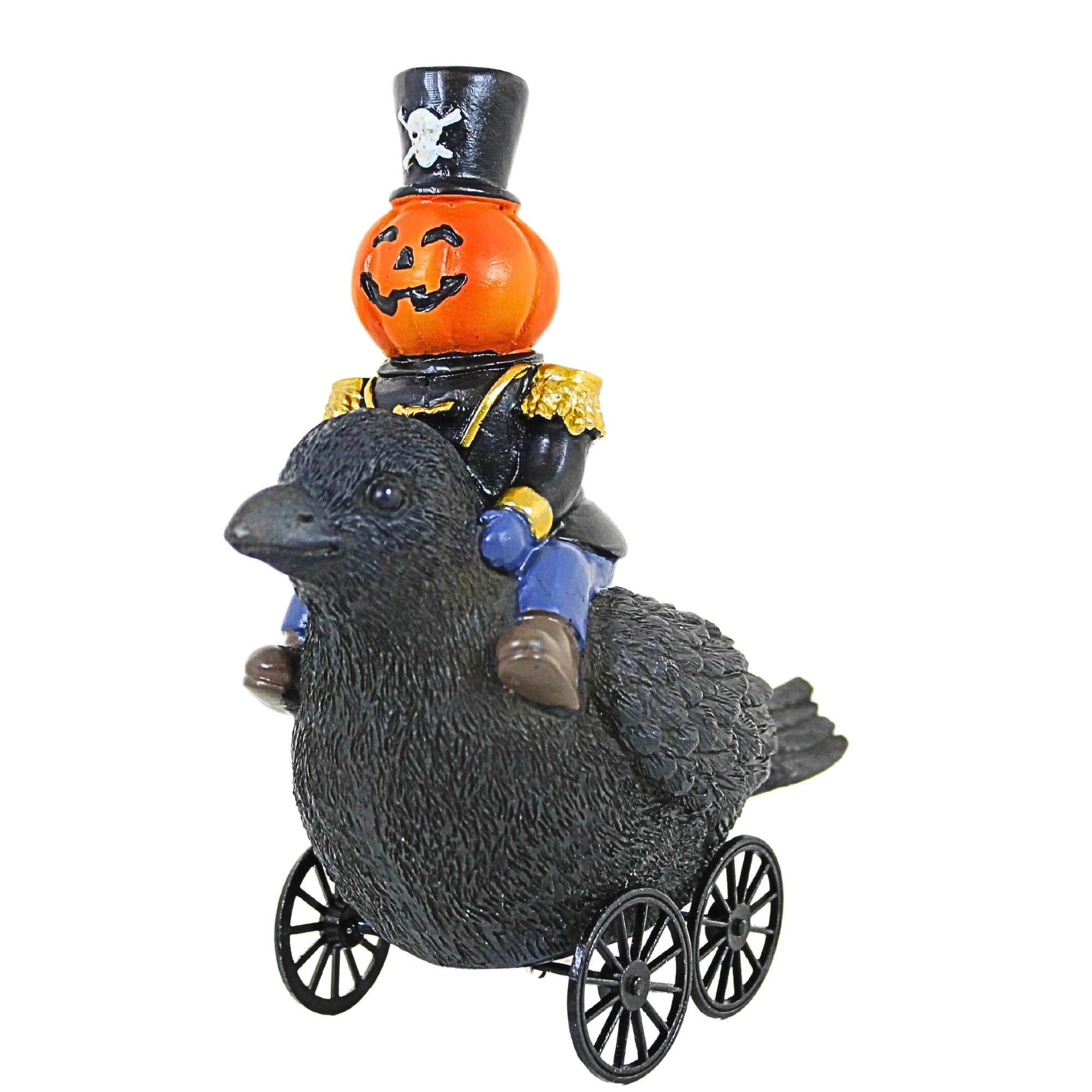 Transpac 6.00In Halloween Wheelie, Resin, Skull Crow Black Cat Th00940 ...