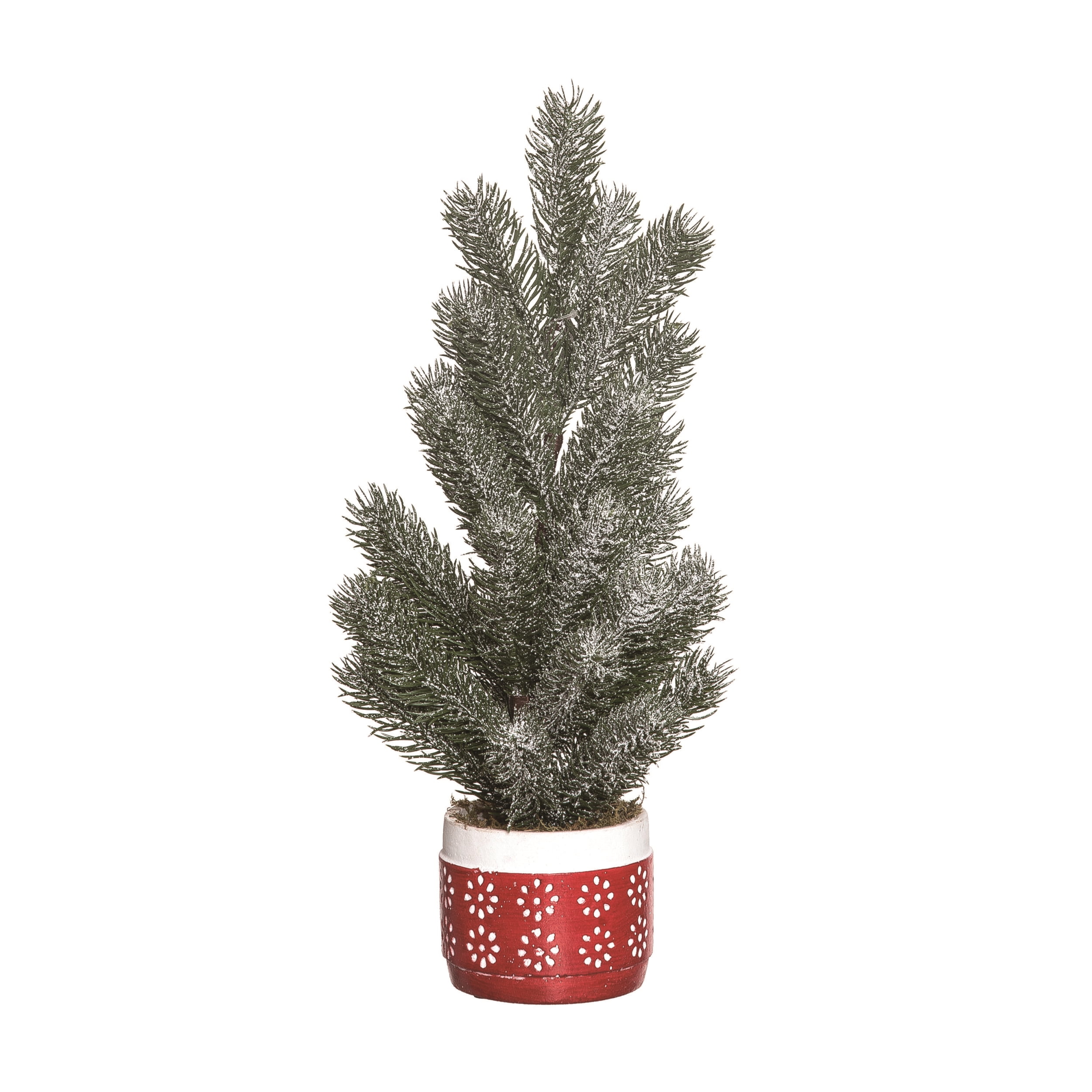 Transpac 18 Inch Multicolor Christmas Cozy Evergreen Tree Artificial ...