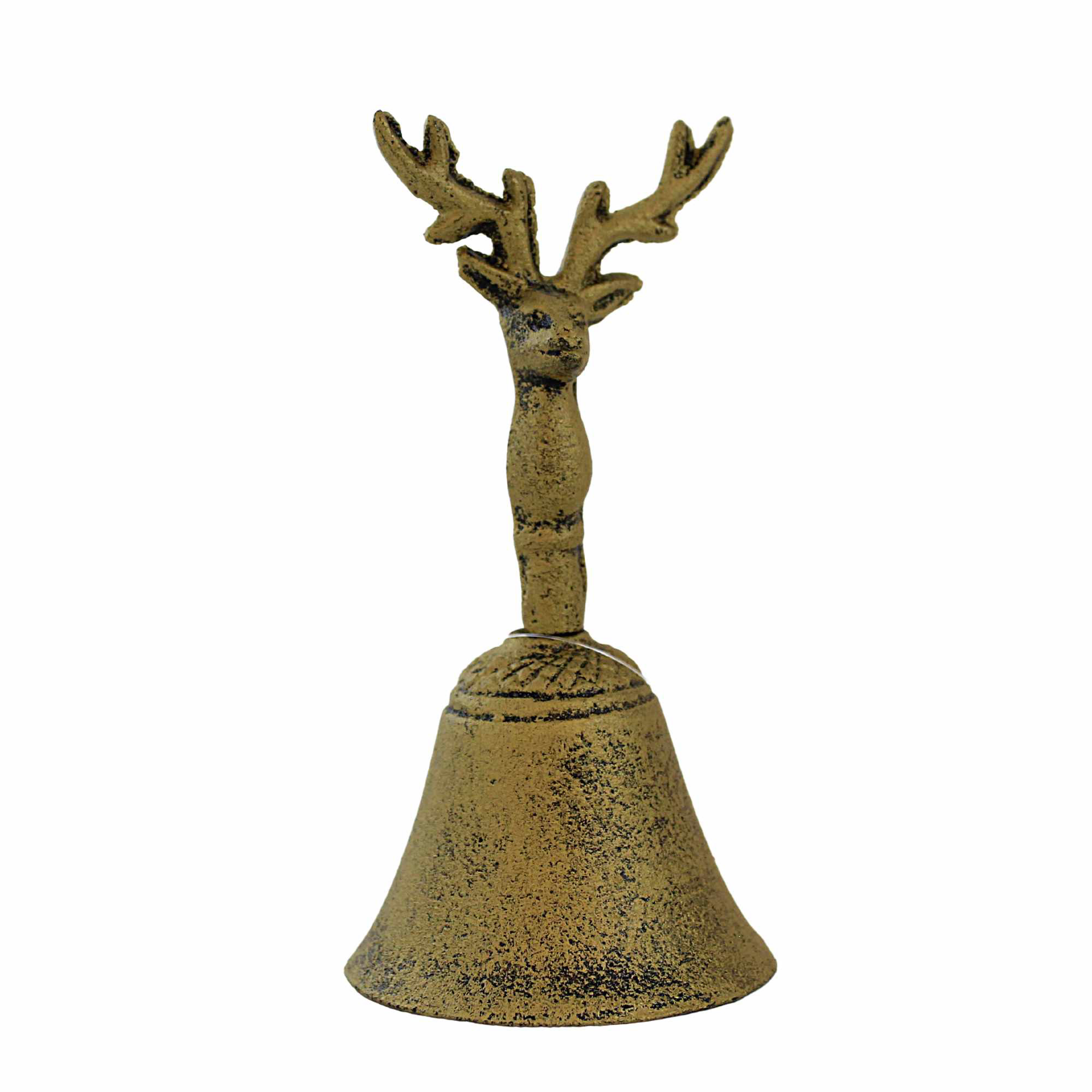 Transpac Brass Reindeer Bell - One Bell 5.75 Inch, Cast Iron - Ring ...