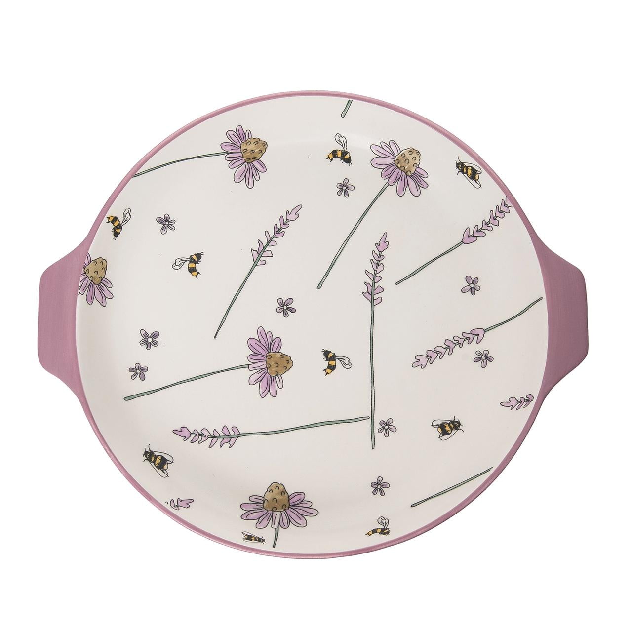 Transpac 11.25 in Lavender and Lilac Ceramic Pie Dish Perfect for ...