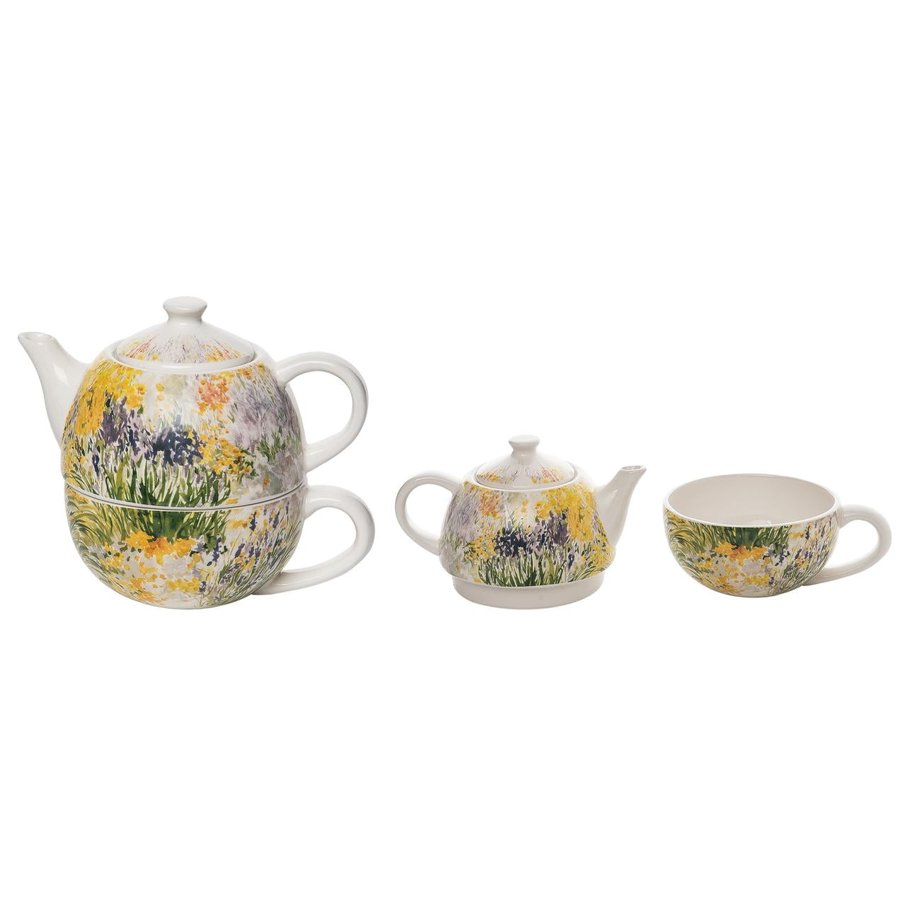 Transpac Lavender Tea for One Ceramic Pot 6.75 in Tea Set Perfect for ...