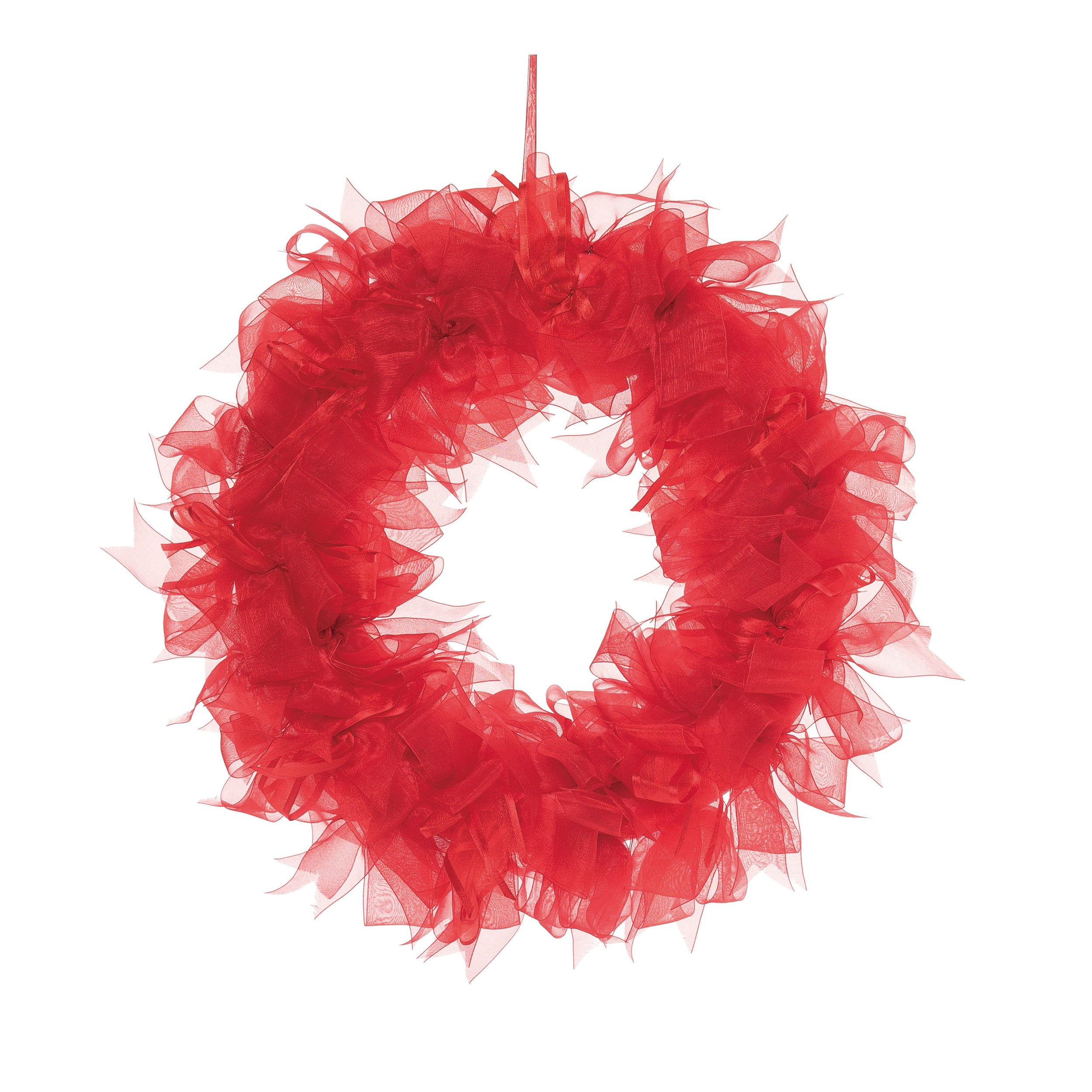 Transpac 18.5 in Red Christmas Bright Ribbon Foam Wreath Perfect for ...