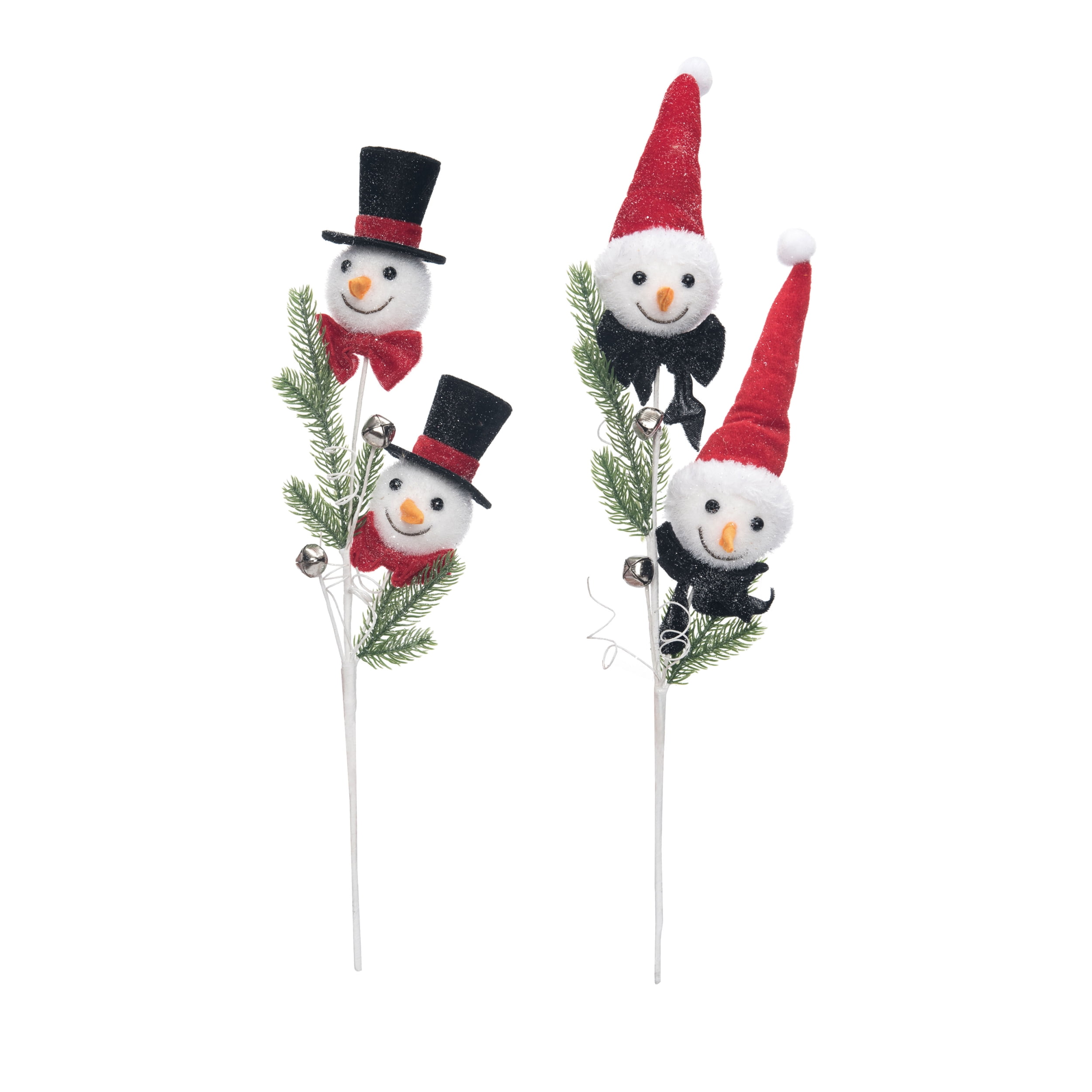 Transpac Foam Snowman Head Spray Set of 2 Christmas Home Decorations ...