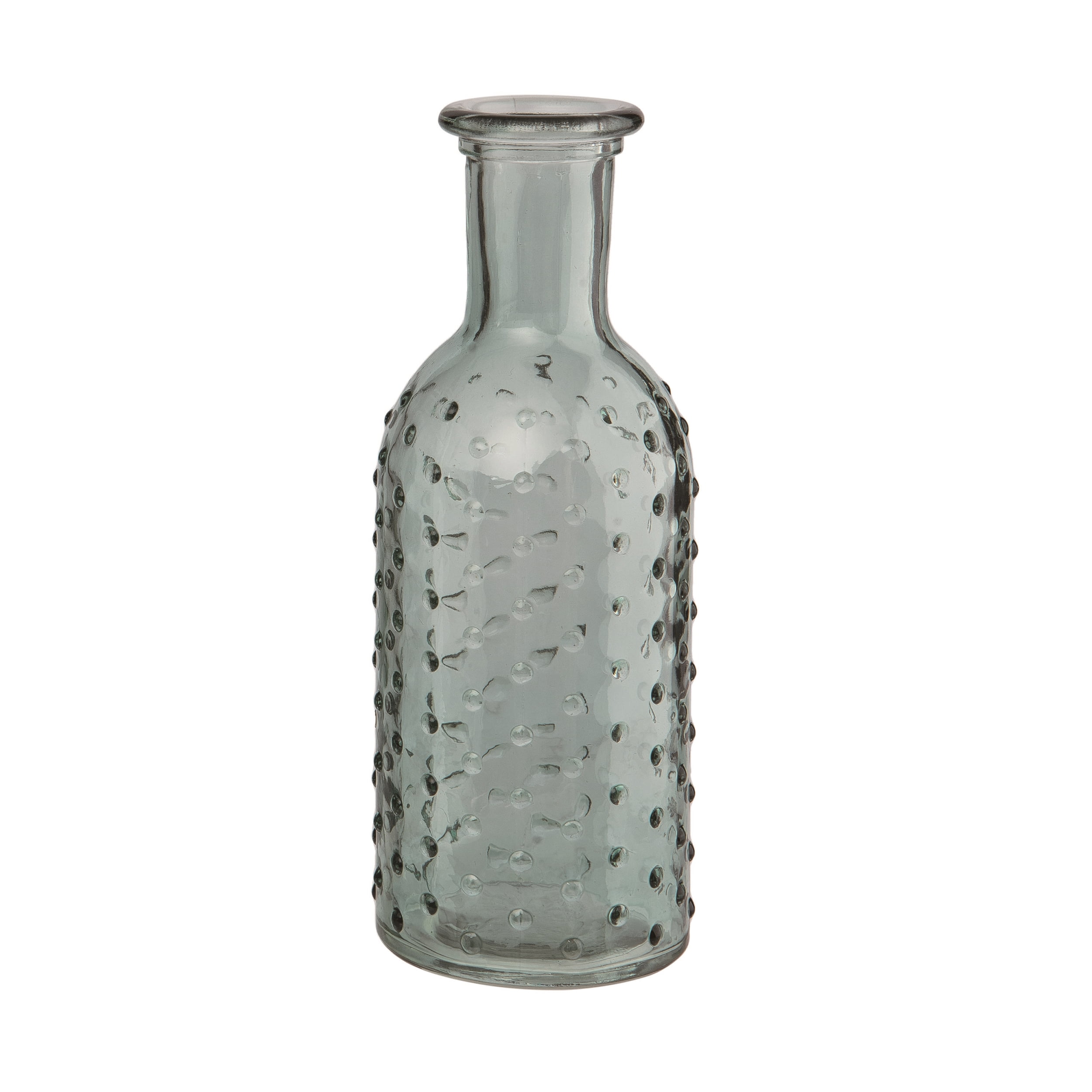 Transpac 7.45 Inch Clear Spring Hobnail Bottle Vase for Decorative Home ...