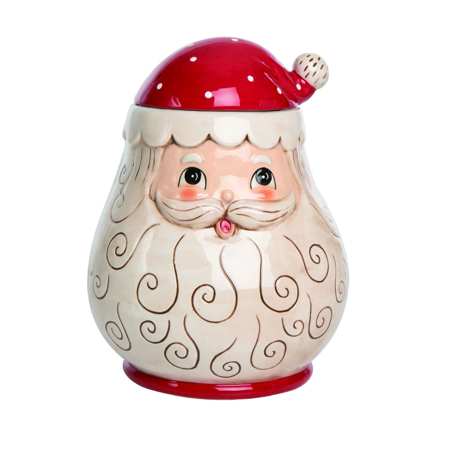 Transpac Johanna Parker Dol Jolly Santa Cookie Jar - Walmart.com