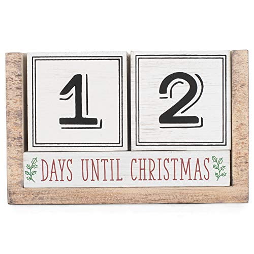 Transpac Mdf Multi Holiday Countdown Calendar Decor Set Of 4 - Walmart.com