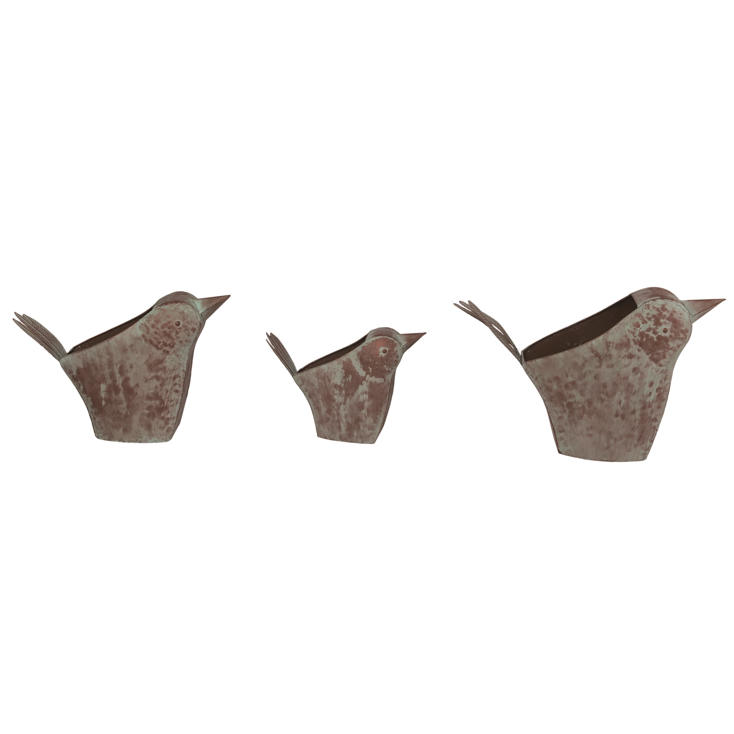 Transpac Metal 16.25" Gray Spring Chic Bird Containers Set of 3 ...