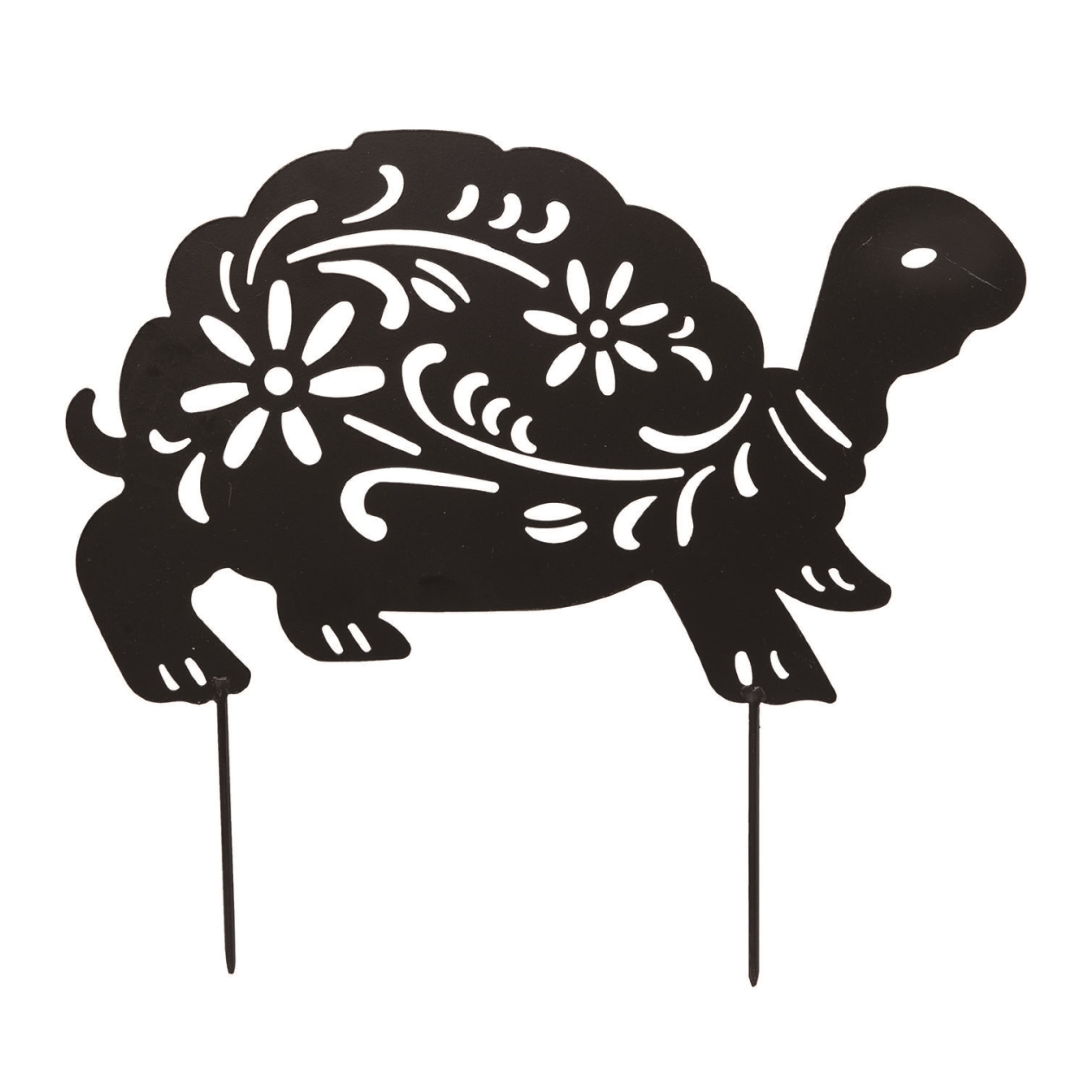 Transpac Metal Black Spring Turtle Critter Cutout Yardstake Decoration ...