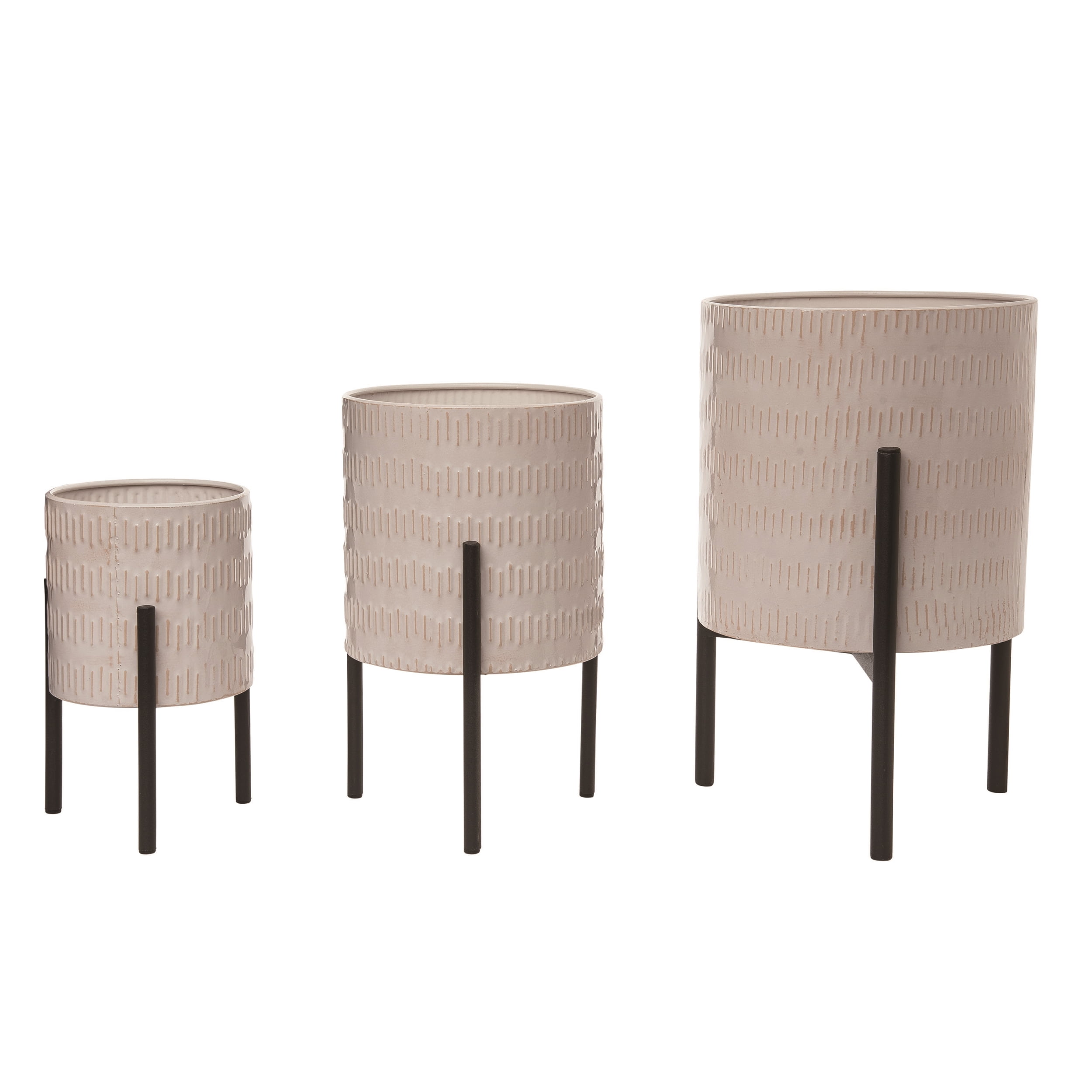 Transpac Metal White Everyday Planters Set of 3 - Walmart.com