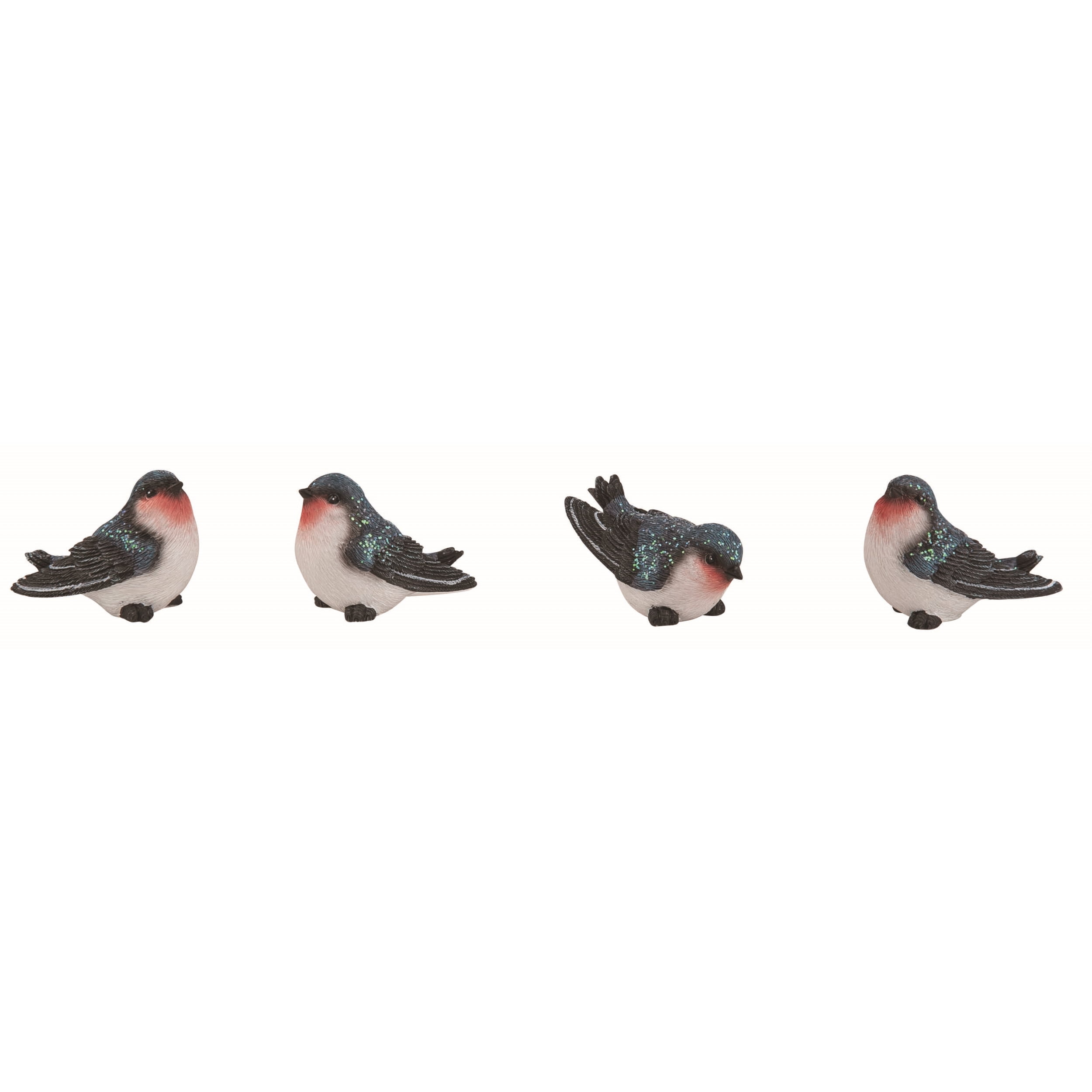 Transpac Mini Resin Tree Swallow Bird Figurine Set of 4 Home ...