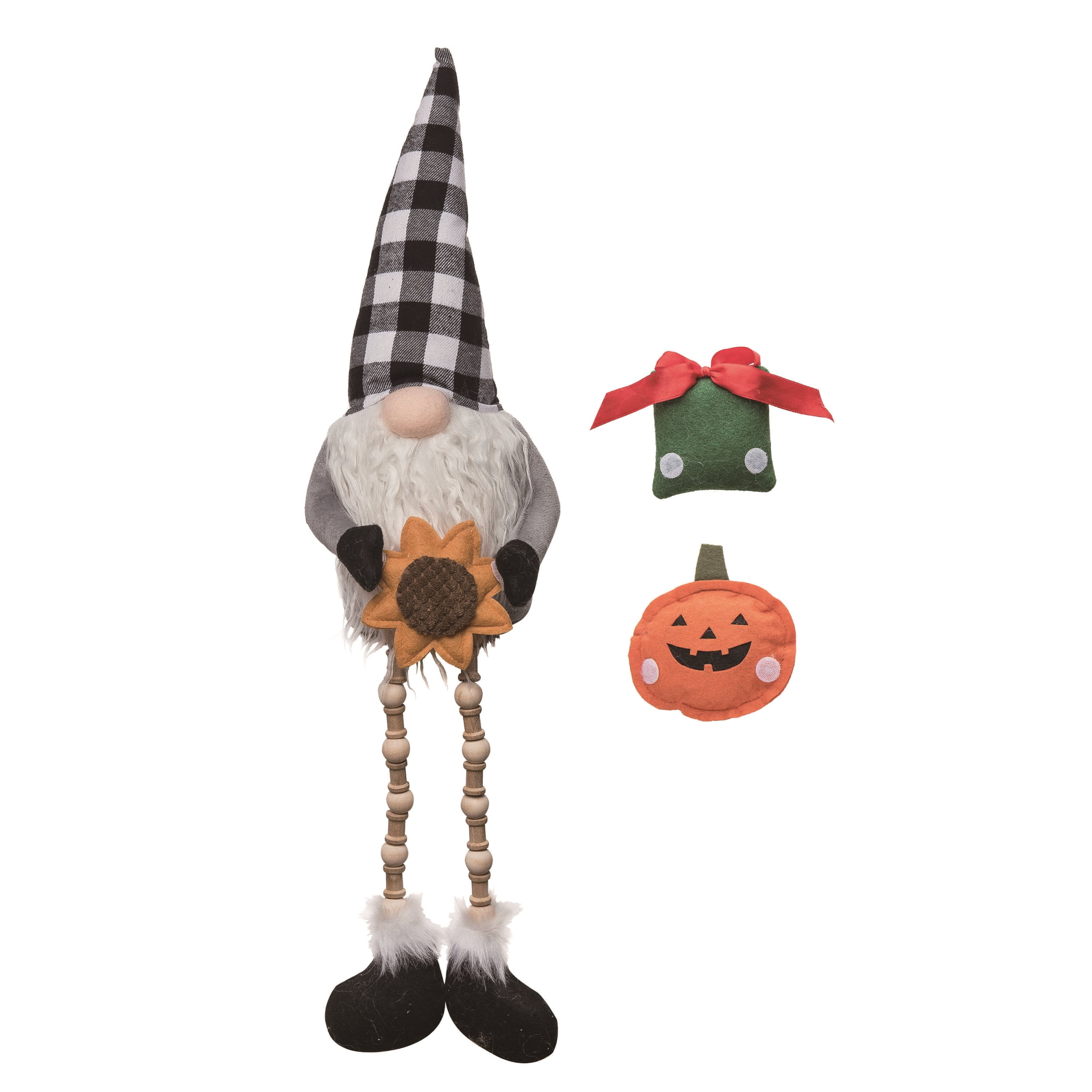 Transpac 24.75 in Multicolor Harvest Plush Gnome Sitter Set of 3 with ...