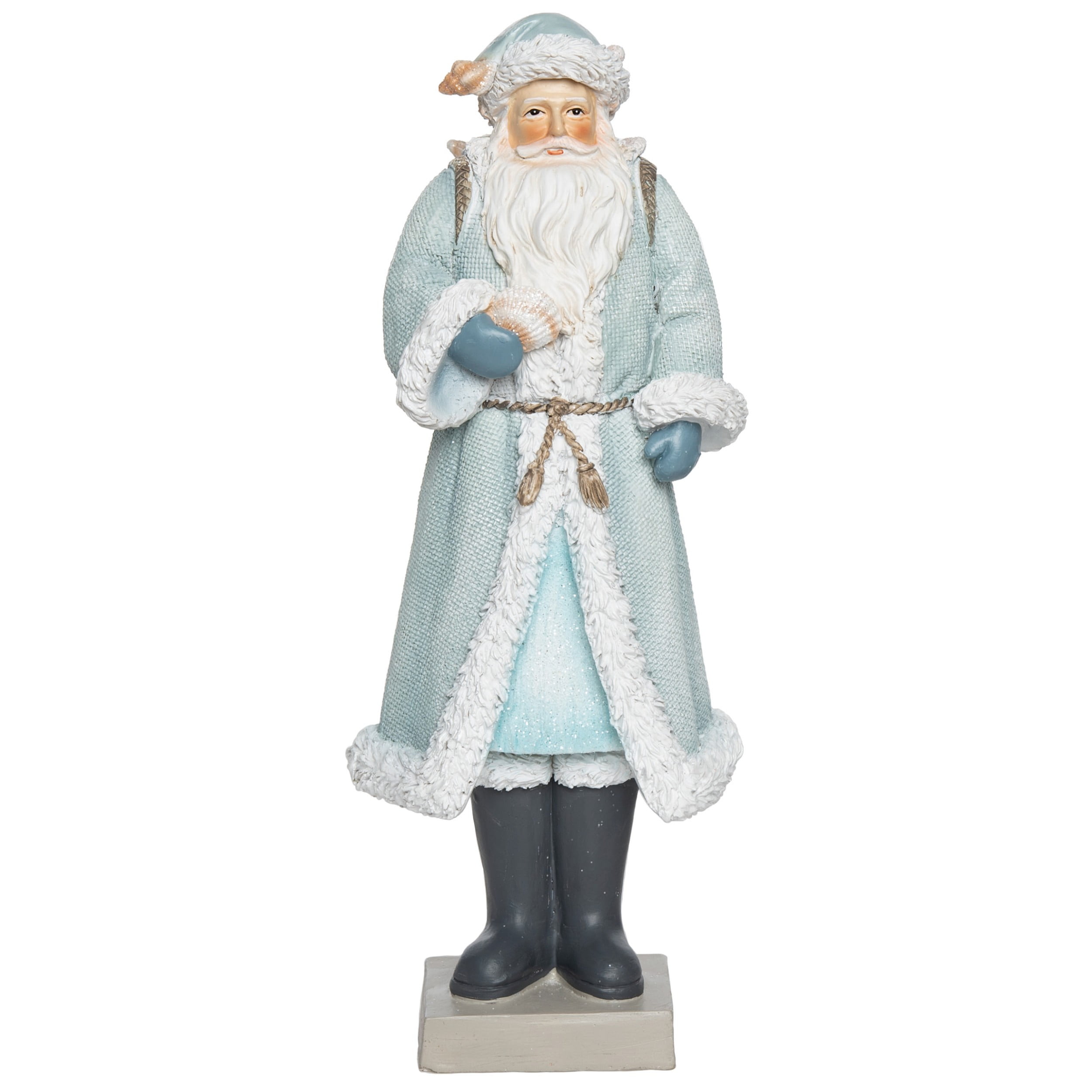 Transpac Resin 12 in. Multicolored Christmas Coastal Santa Decor ...