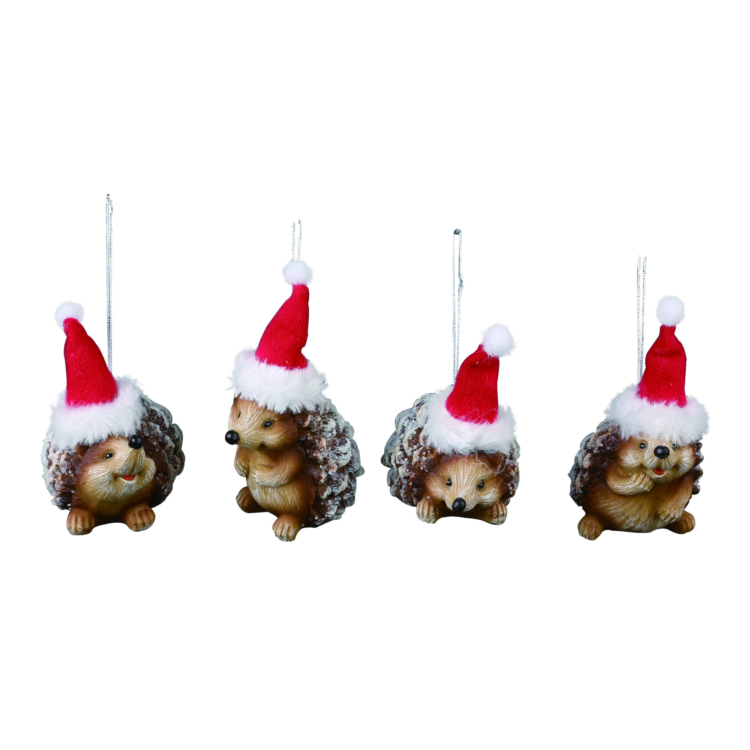 Transpac Resin Miniature Brown Christmas Hedgehog Figurine Ornament Set ...