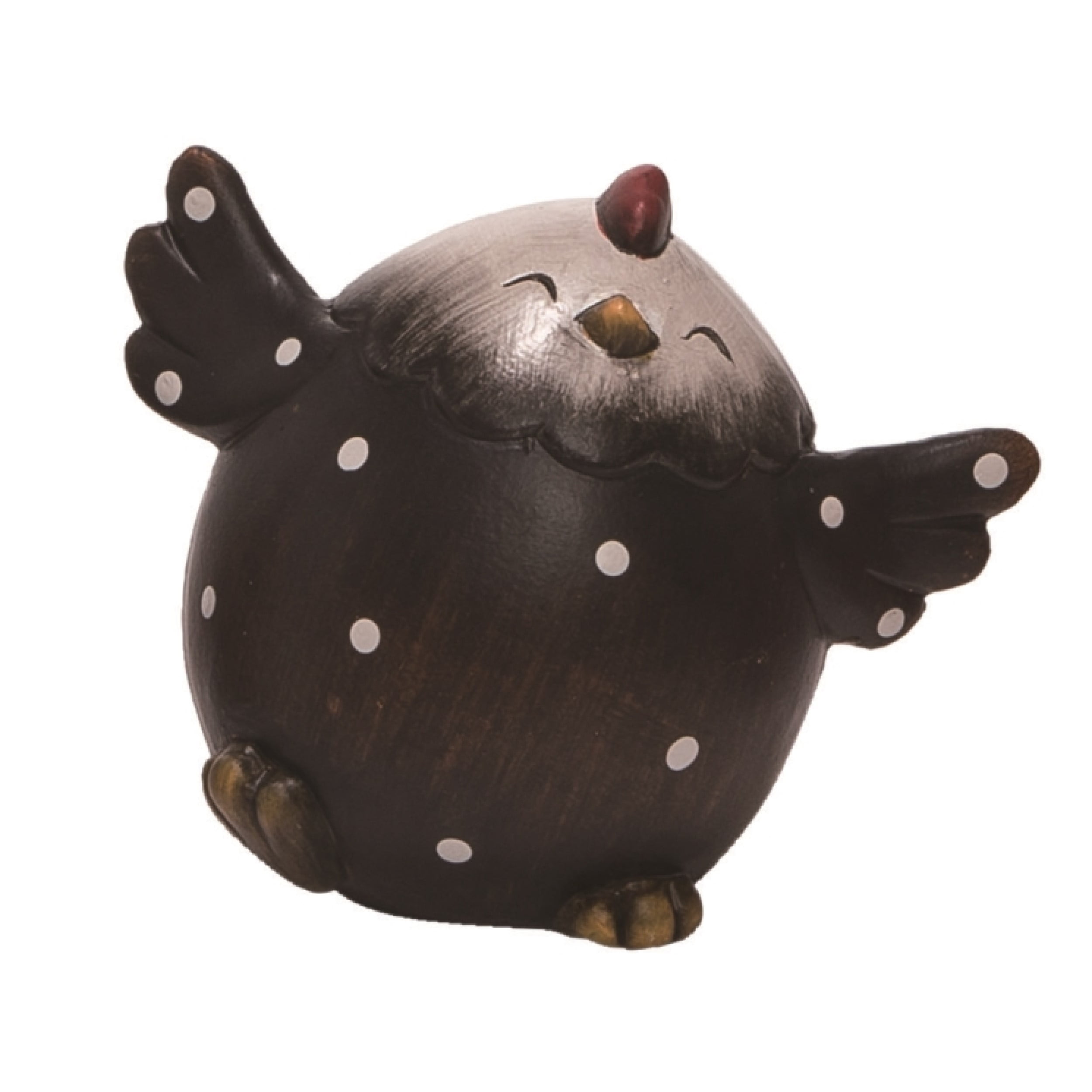 Transpac 4 Inch Black Spring Happy Chicken Decor Terra Cotta Decorative ...