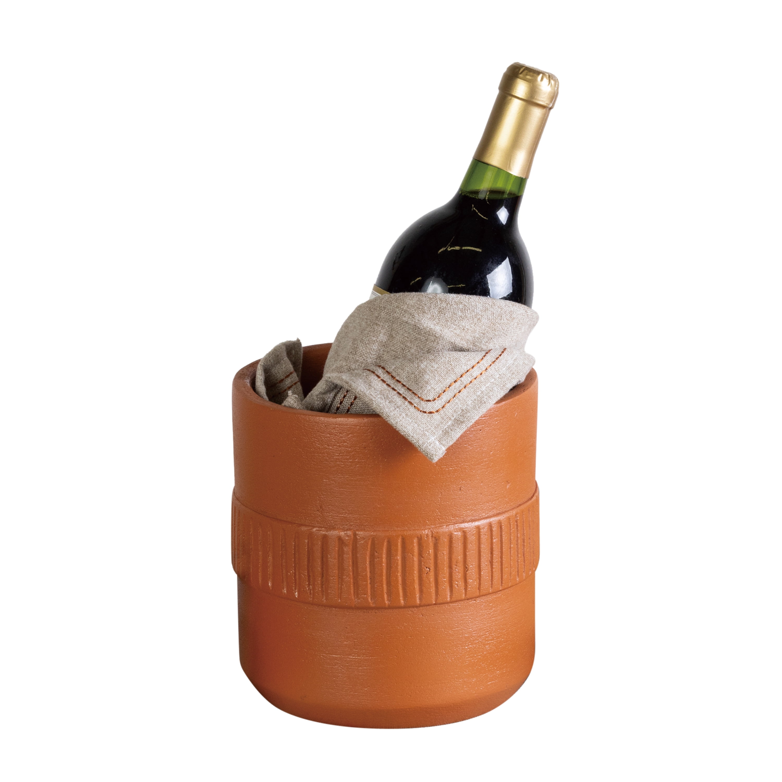 Transpac Terracotta 7.25 in Brown Harvest Natural Instincts Bottle ...