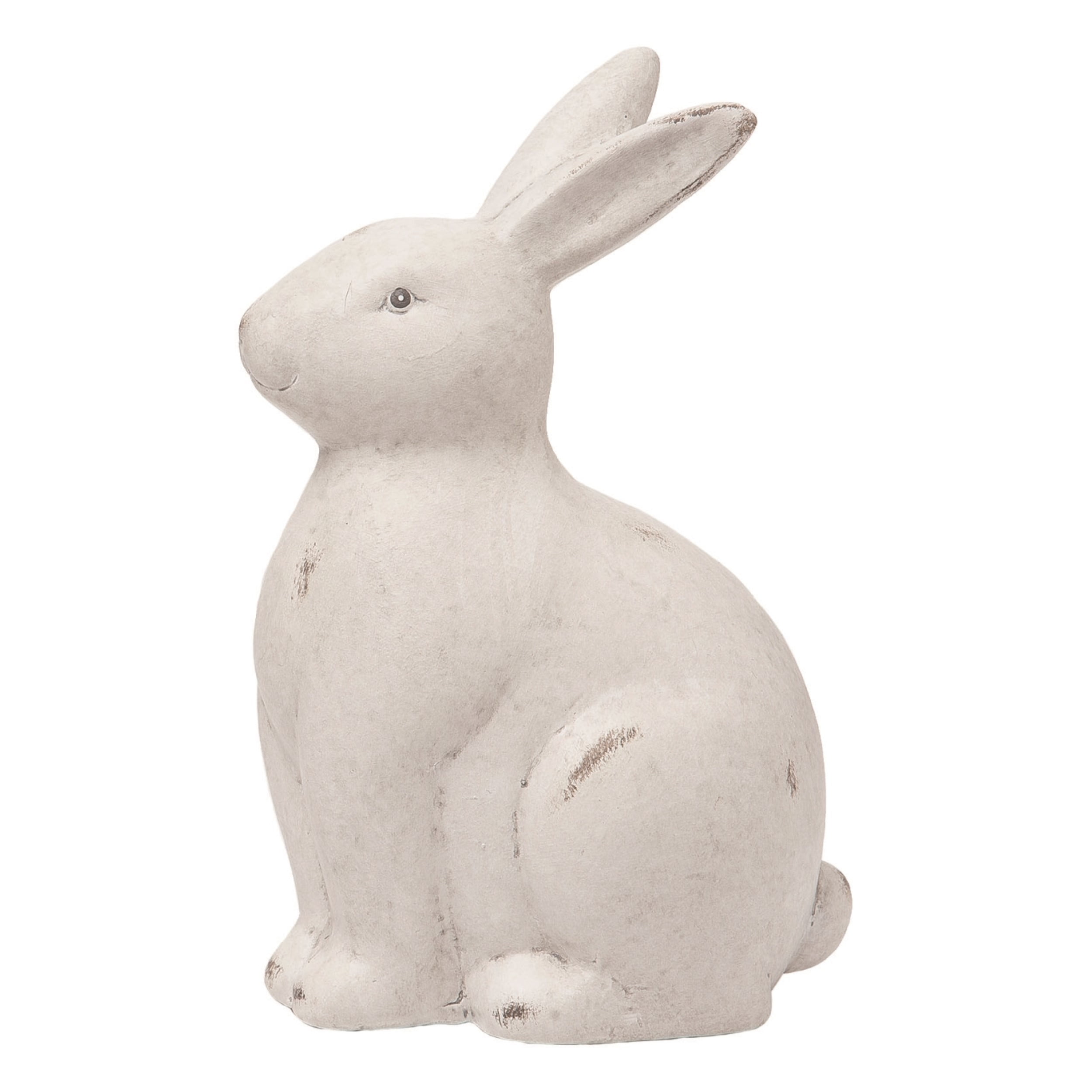 Transpac Terracotta 8.25" White Easter Rustic Bunny Decor - Walmart.com