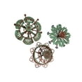 Transpac Verdigris Green Metal Flower Wall Hanging Floral Sculpture ...
