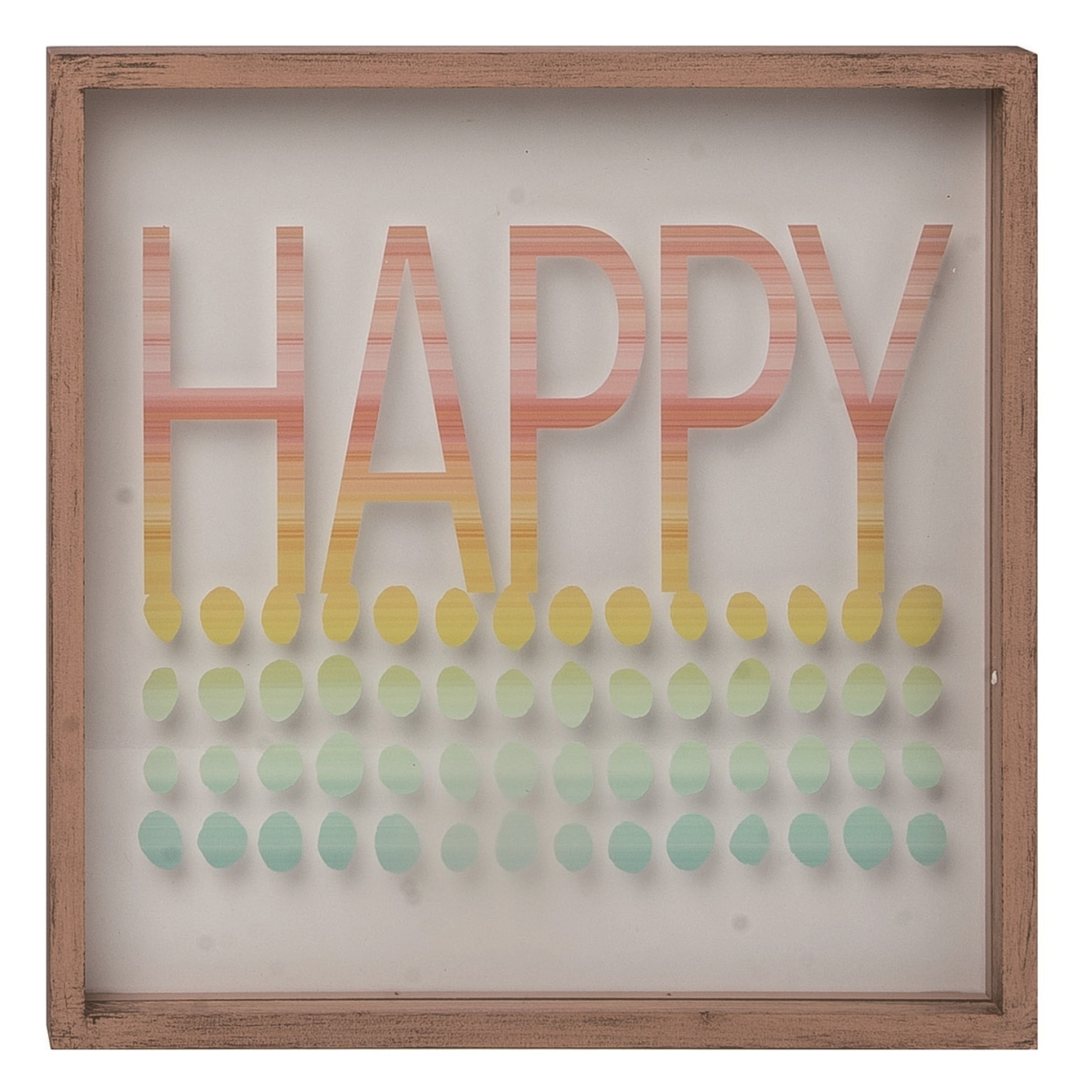 Transpac 10 Inch Multicolor Spring Good Vibes Shadowbox Decor Wall Sign ...