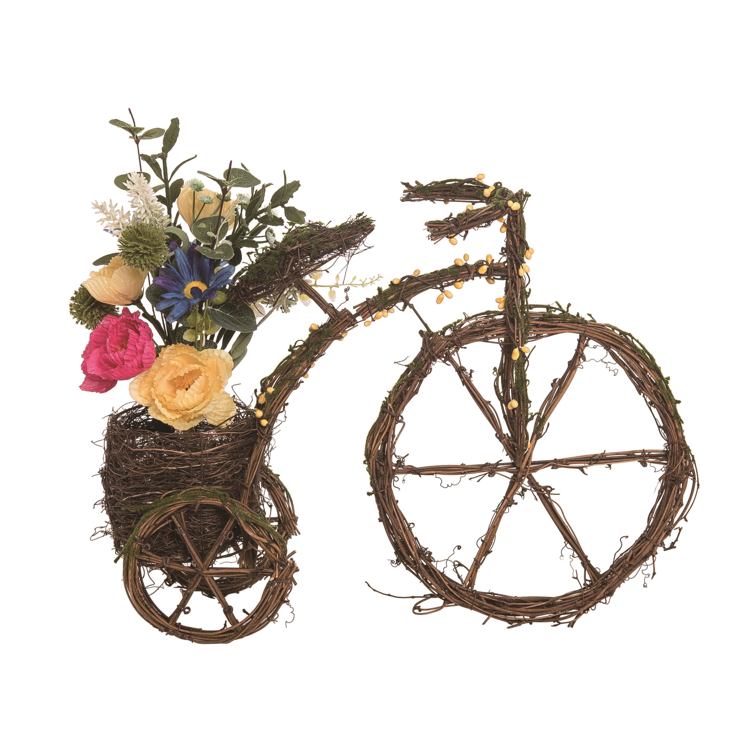 Transpac 16 in Multicolor Spring Bike with Flower Decor Wooden ...