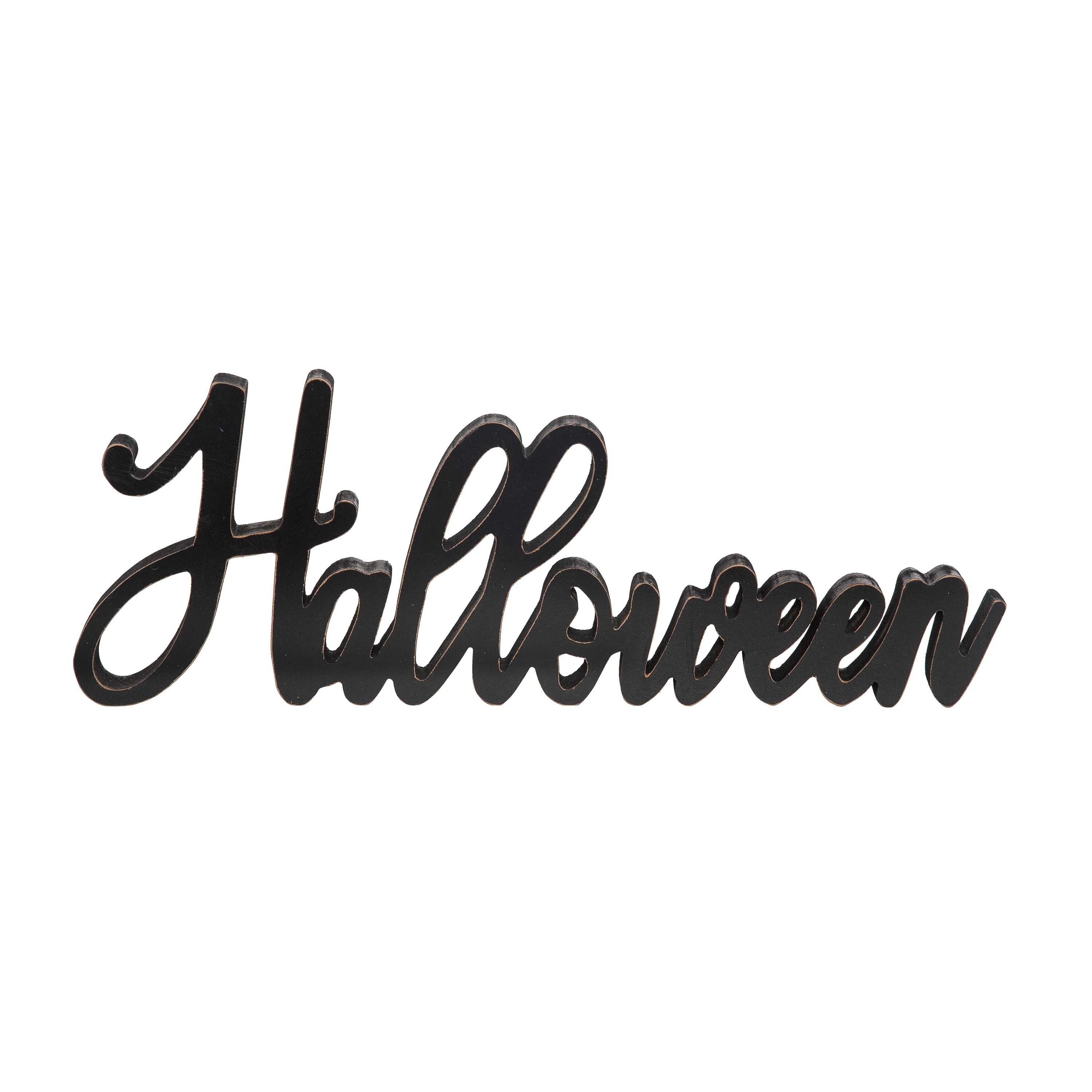 Transpac 17.99 in Black Halloween Die Cut Cursive Freestanding MDF ...