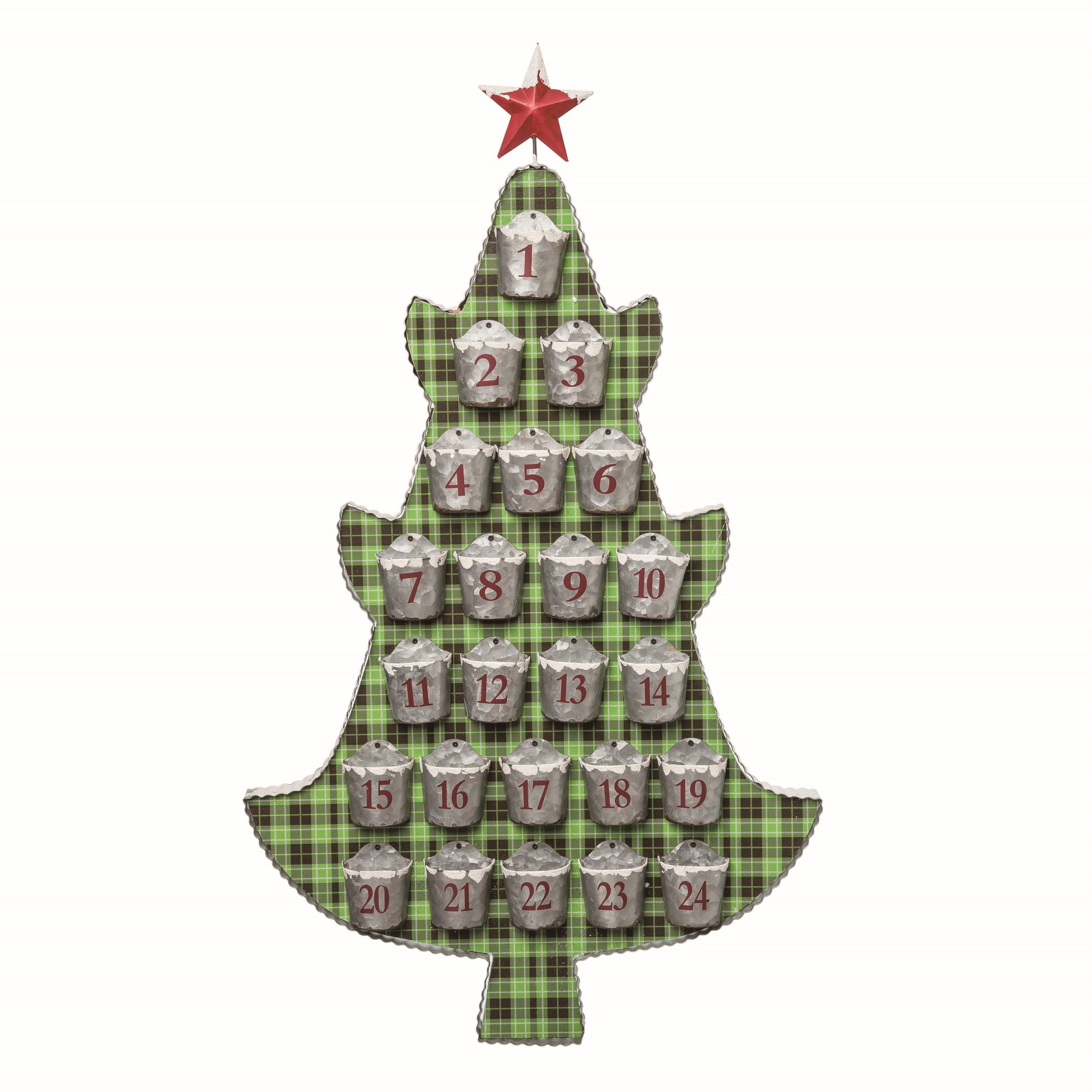 Transpac Wood Green Christmas Tree Countdown Calendar - Walmart.com