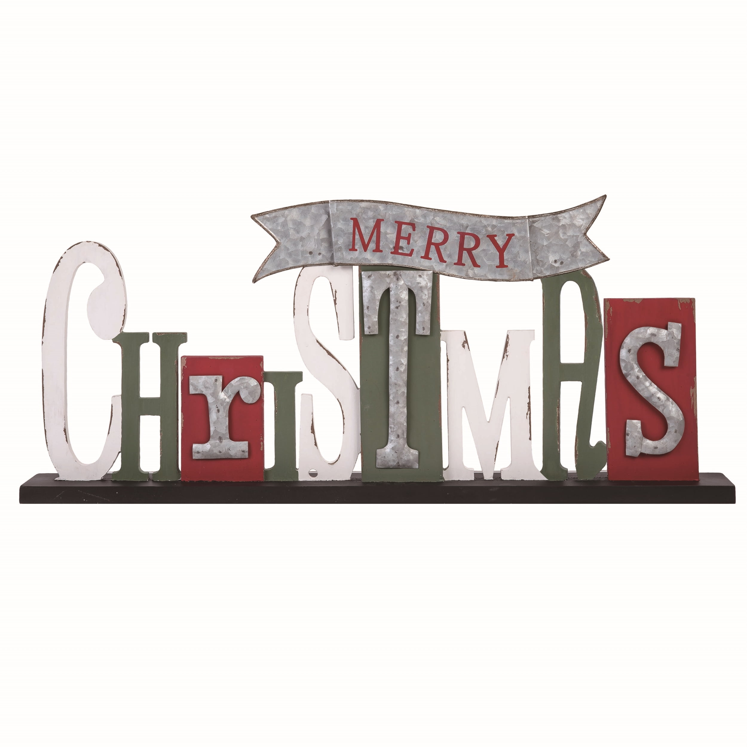 Transpac Wood Red Christmas Merry Christmas Sign - Walmart.com