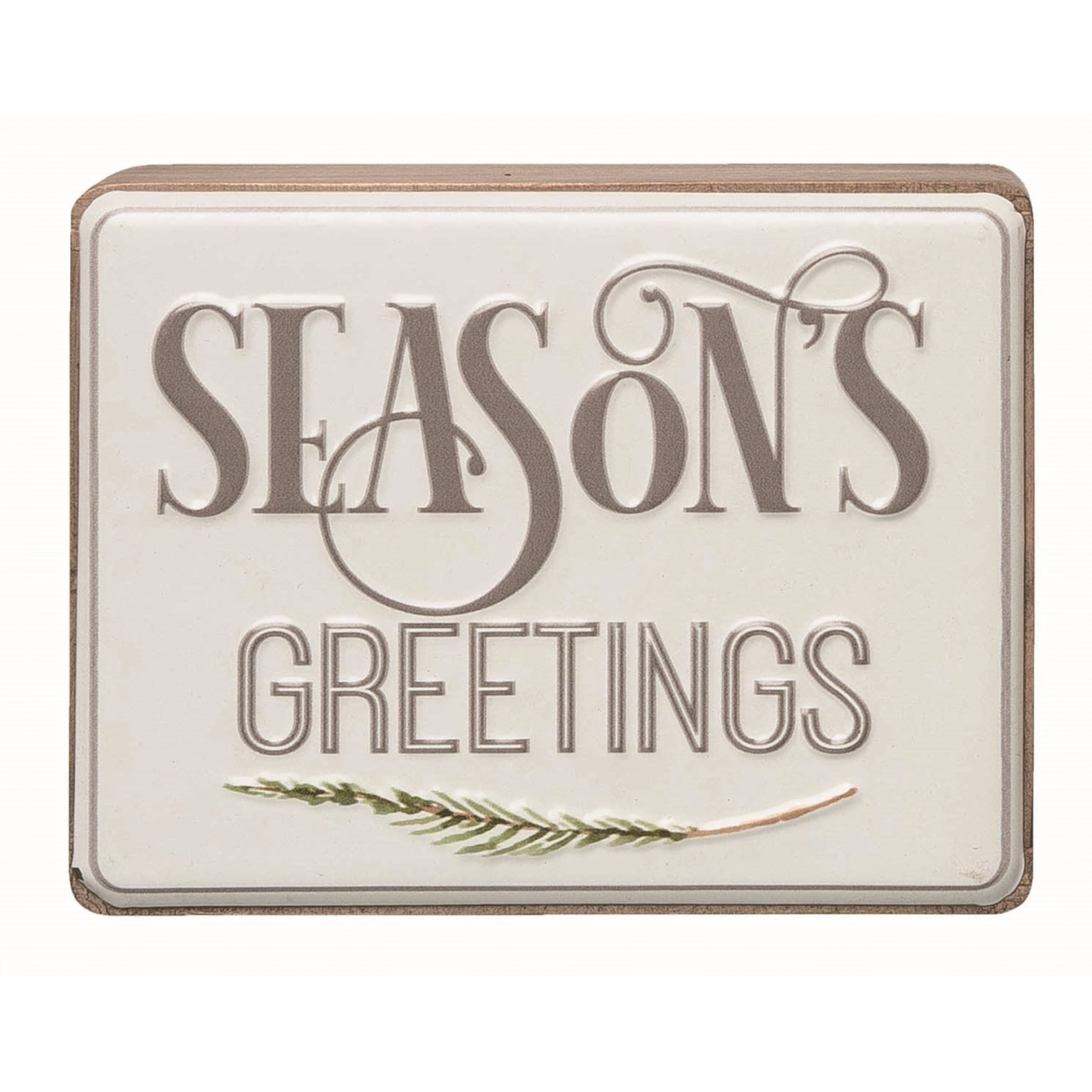 Transpac Wood White Christmas Embossed Greeting Sign - Walmart.com