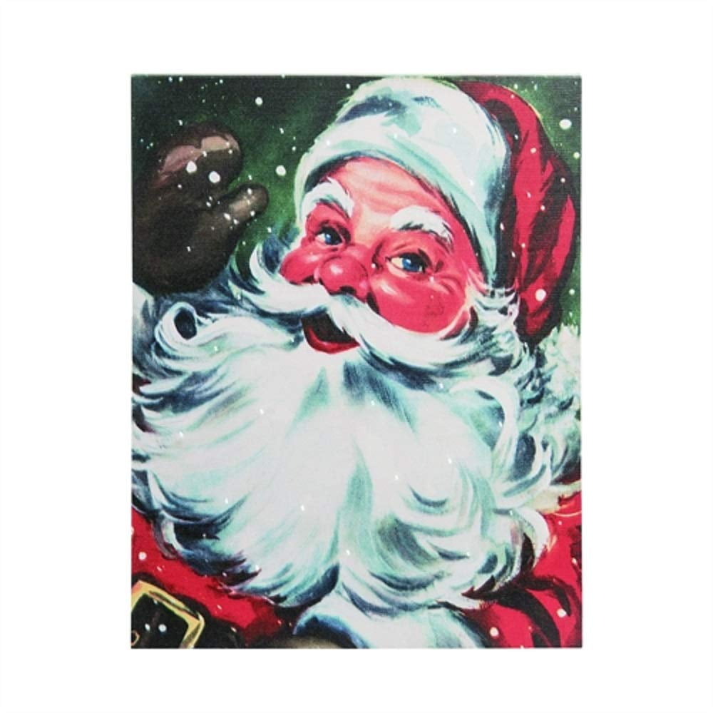 Transpac Y9052 Light Up Vintage Santa Canvas Wall Art, 15.75-inch ...