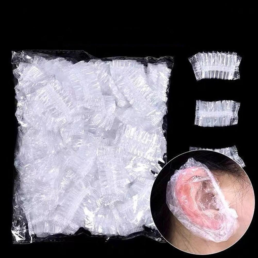 Transparent 100-Pack Waterproof Earmuffs 100 Disposable Earmuffs To ...