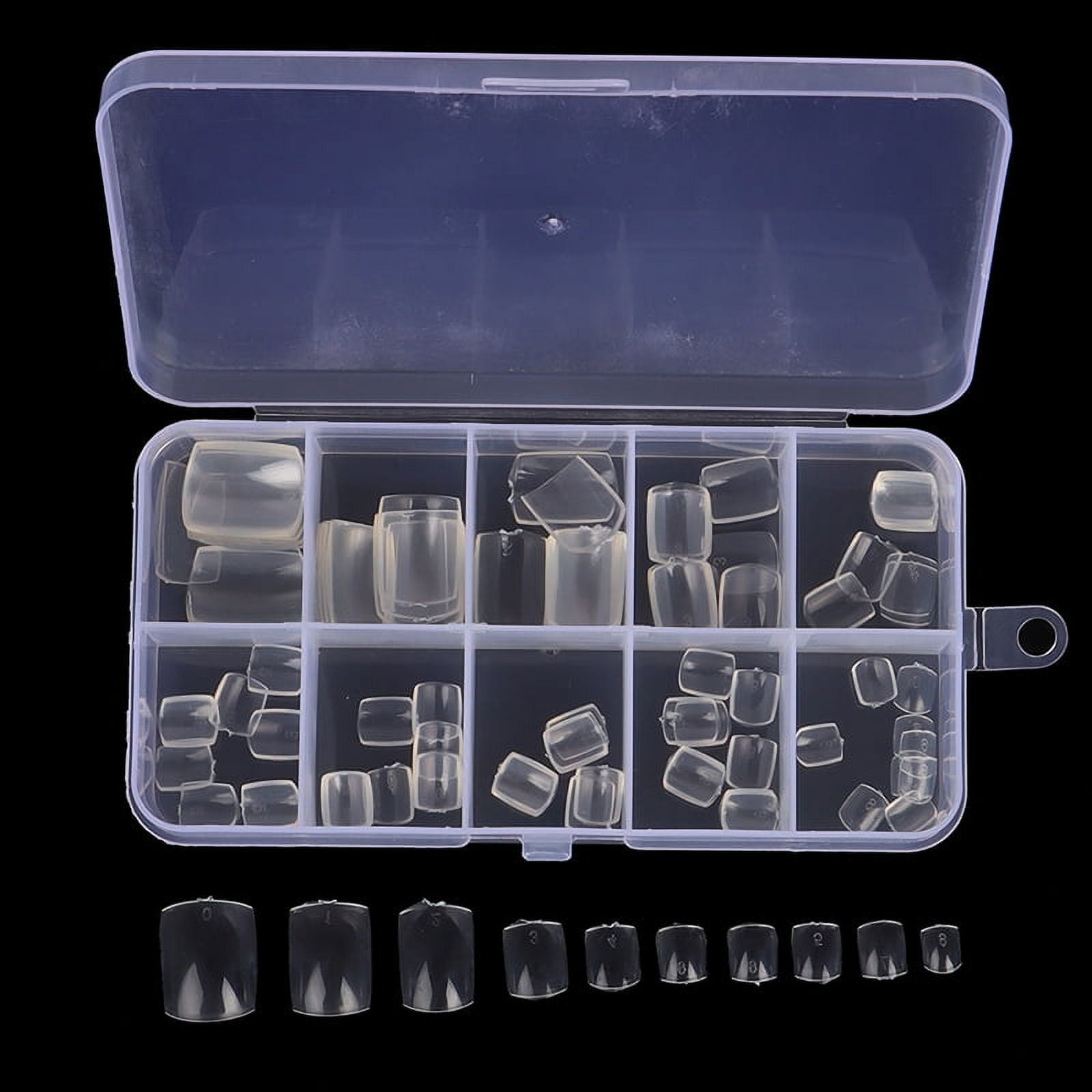 (Transparent) 100Pcs Acrylic Toe False Nails Tips Foot Fake Manicure ...