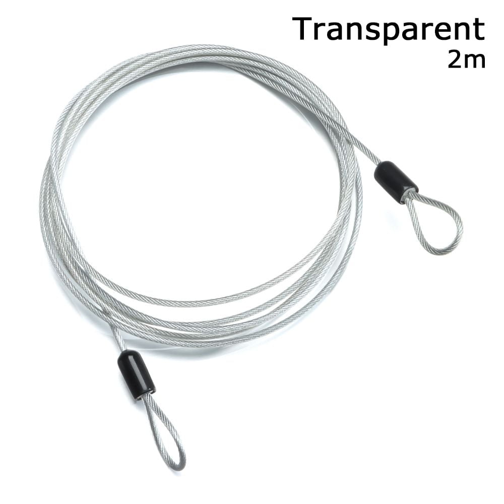 Transparent-2 meters-Anti-theft steel security cable for road and ...