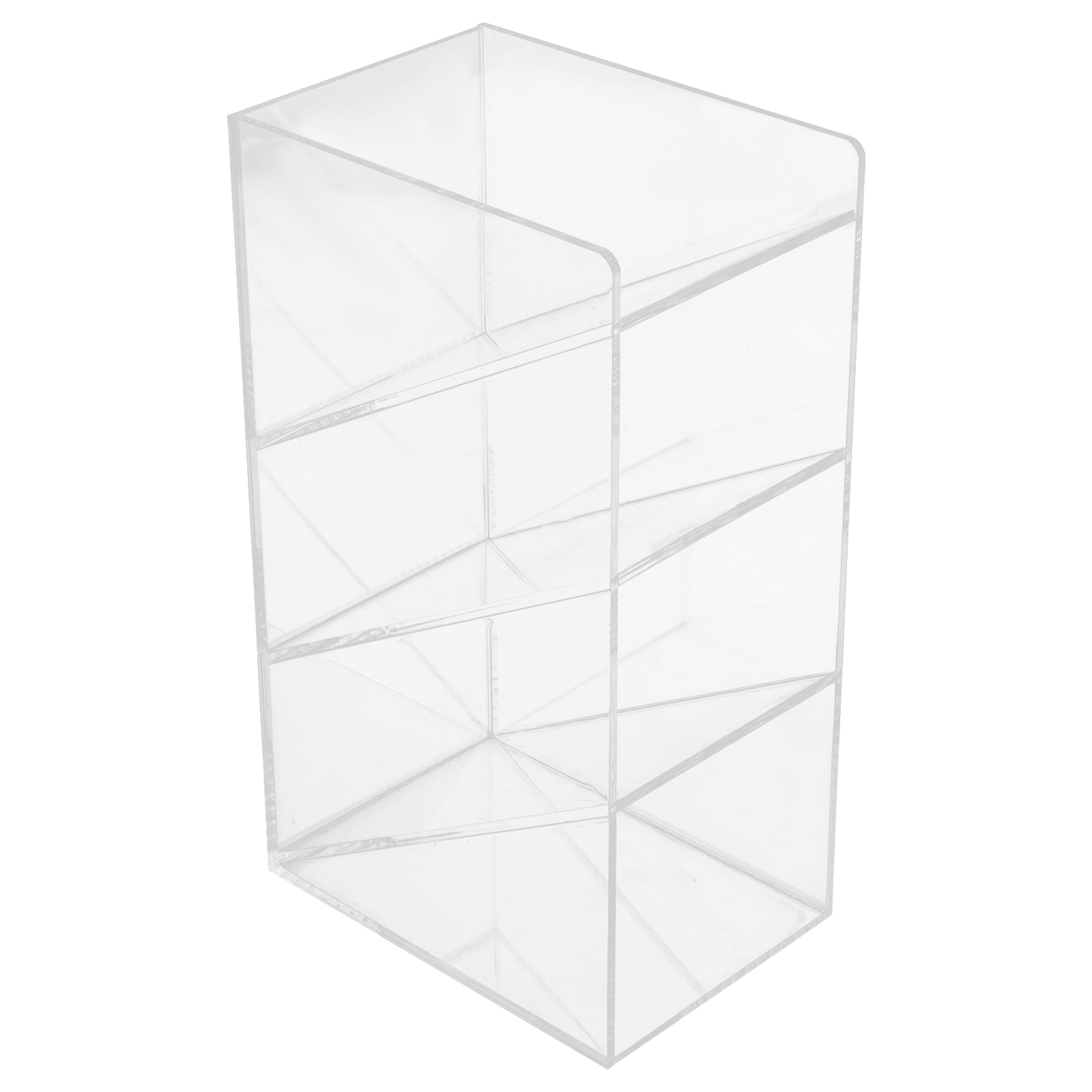 Transparent 4-layer Acrylic Pen Holder Oblique Plug-in Storage Student ...