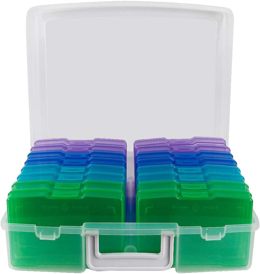 Transparent 4" x 6" Photo Cases and Clear Craft Keeper with Handle - 16 ...