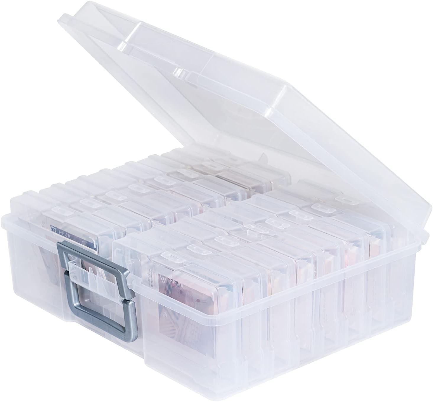 Transparent 4" x 6" Photo Cases and Clear Craft Keeper with Handle - 16 ...