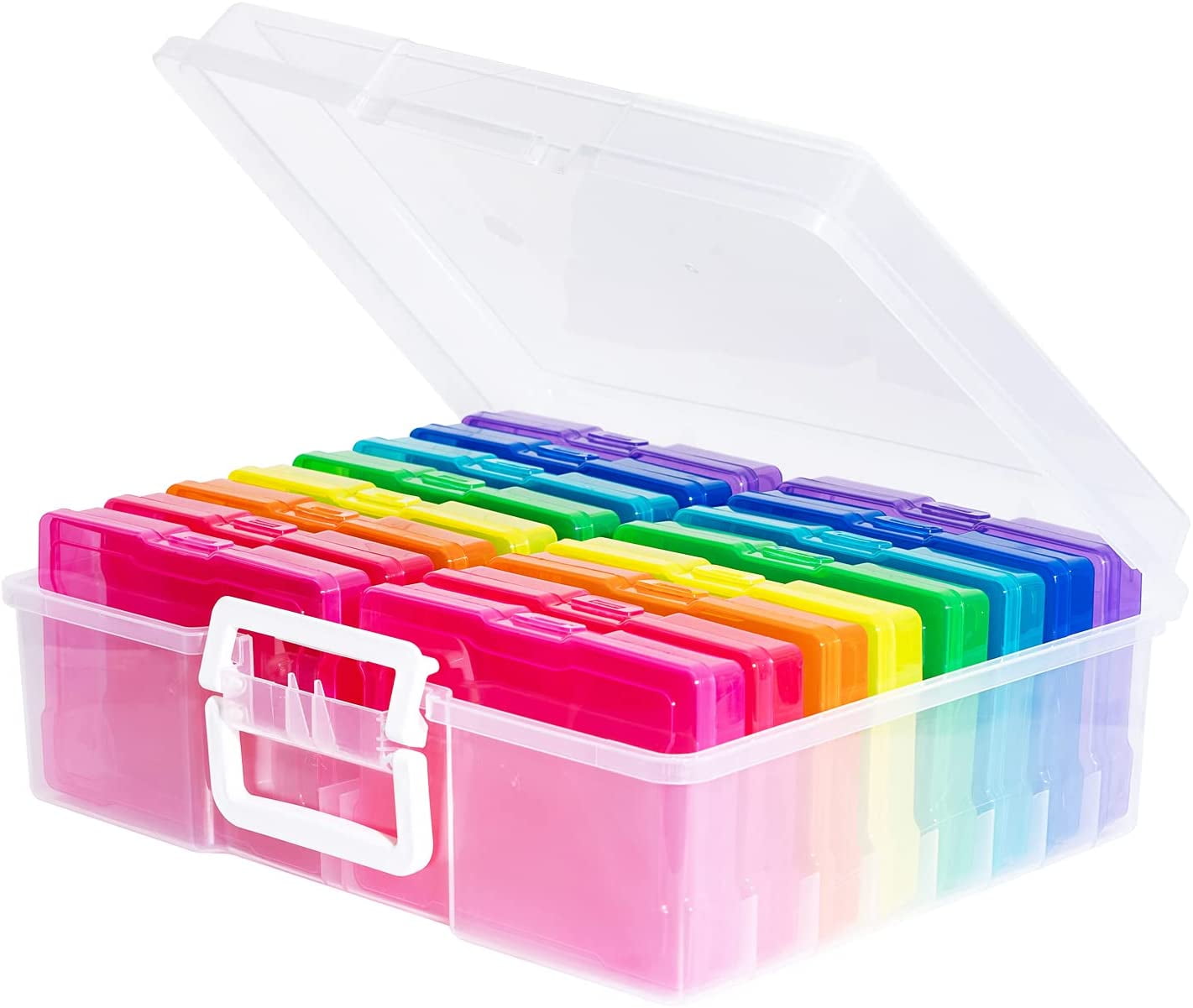 Transparent 4" x 6" Photo Cases and Clear Craft Keeper with Handle - 16 ...