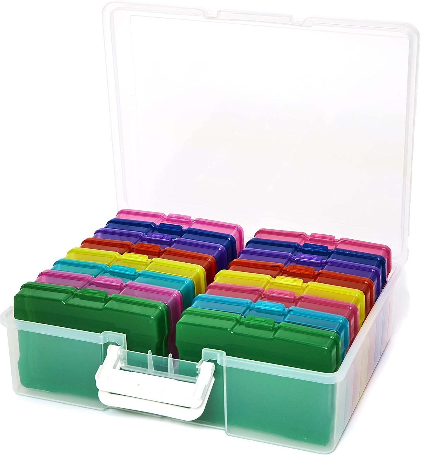 Transparent 4" x 6" Photo Cases and Clear Craft Keeper with Handle - 16 ...