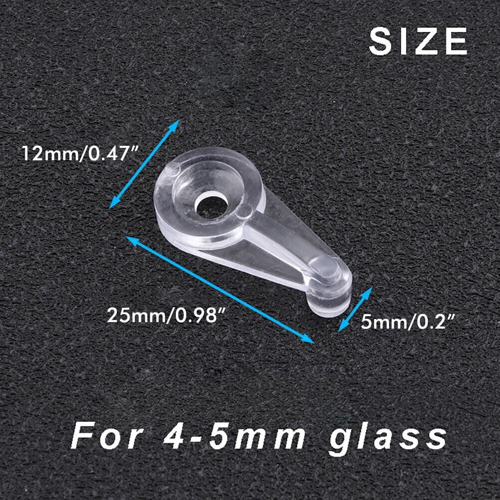 Transparent 50Pcs Plastic Glass Retainer Clips For Beauty And ...
