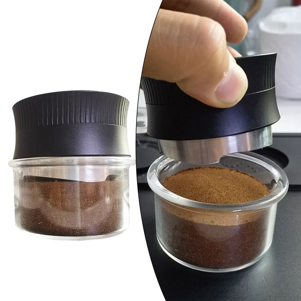 Transparent 58mm Glass Powder Bowl Coffee Tamper Measuring Powder Bowl ...
