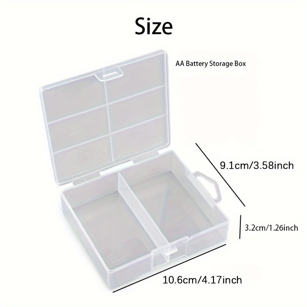 Transparent AA/AAA Battery Storage Box - Holds 24 Batteries - Easy ...