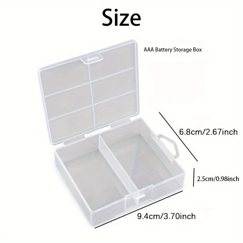 Transparent AA/AAA Battery Storage Box - Holds 24 Batteries - Easy ...