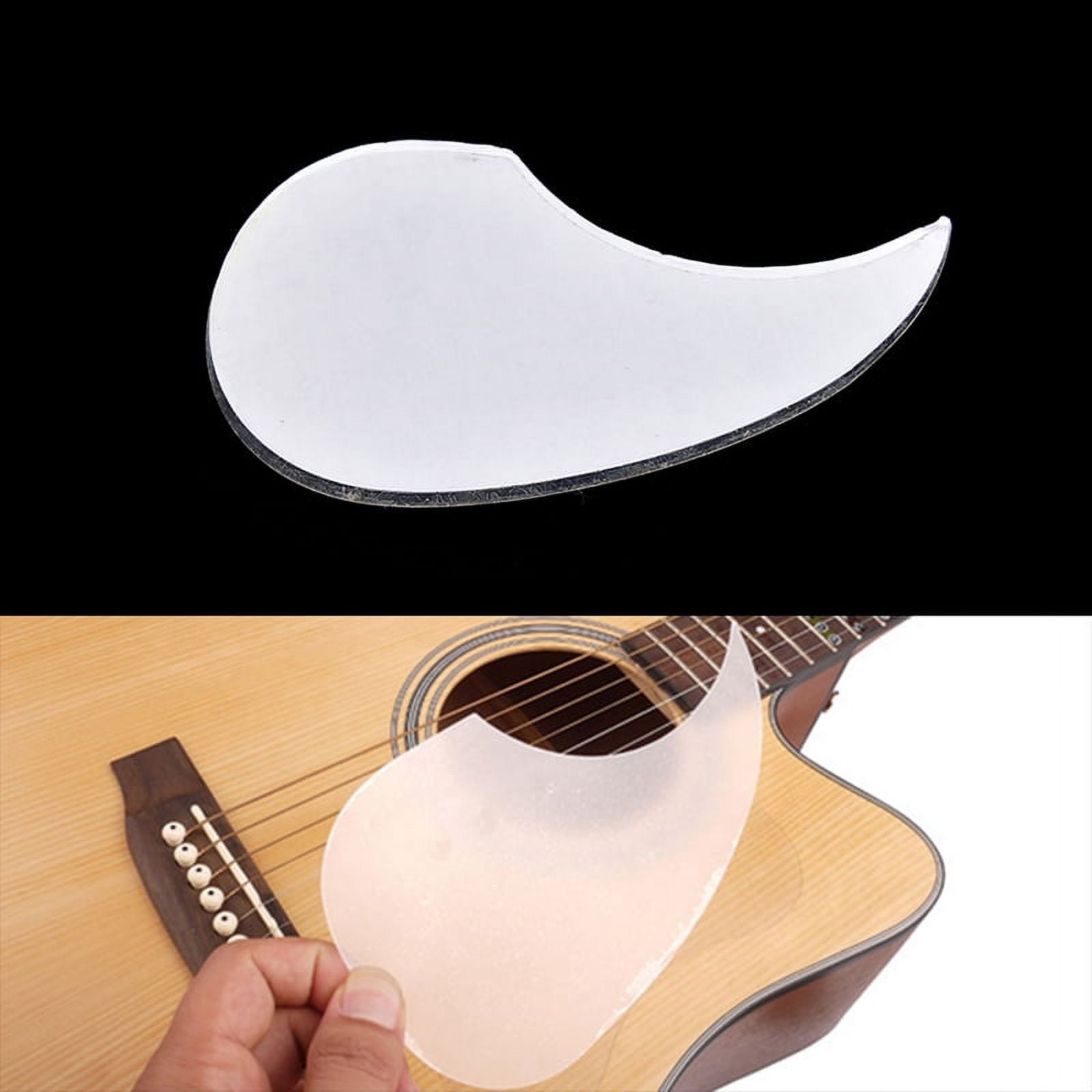 Transparent Acoustic Guitar Pickguard Droplets Shell Self-adhesive Pick ...