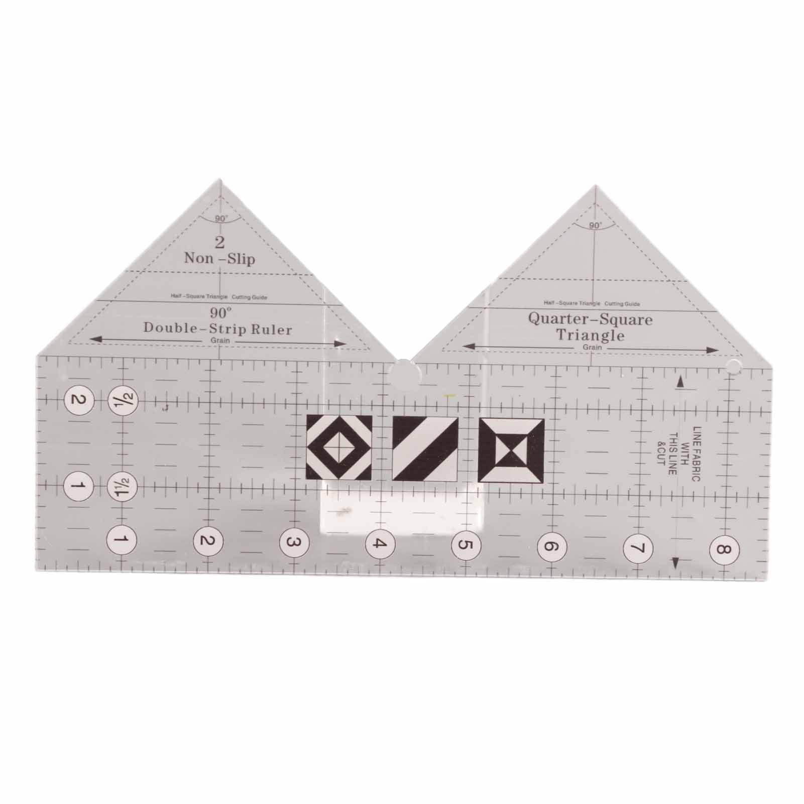Transparent Acrylic 45/60/90 Degree Ruler Grid Double Strip with Non ...