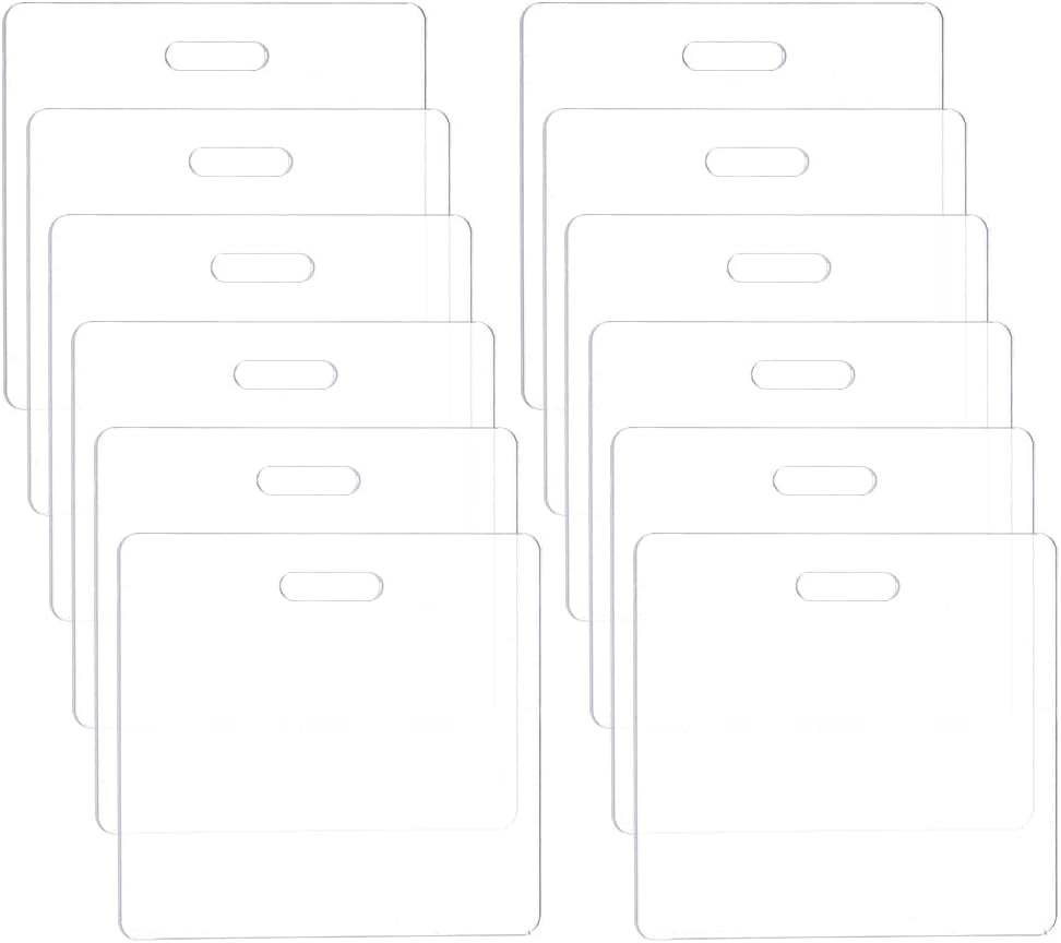 Transparent Acrylic Badge Buddy Blanks Rectangle Clear 7.85x8.55x0.2cm ...