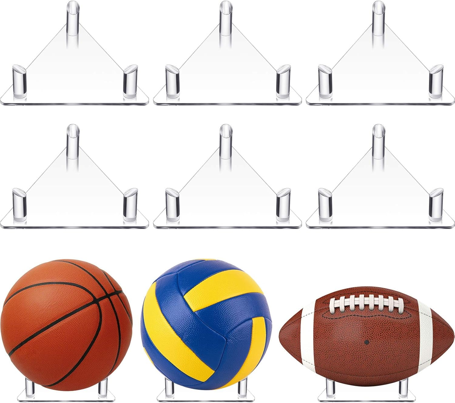 Transparent Acrylic Ball Stand Holder for Basketball Football ...