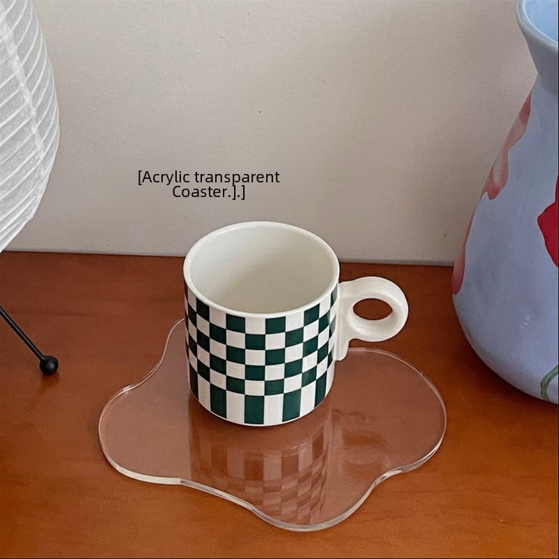 Transparent Acrylic Coaster Simple Placing Props Fire Paint Seal Pad ...